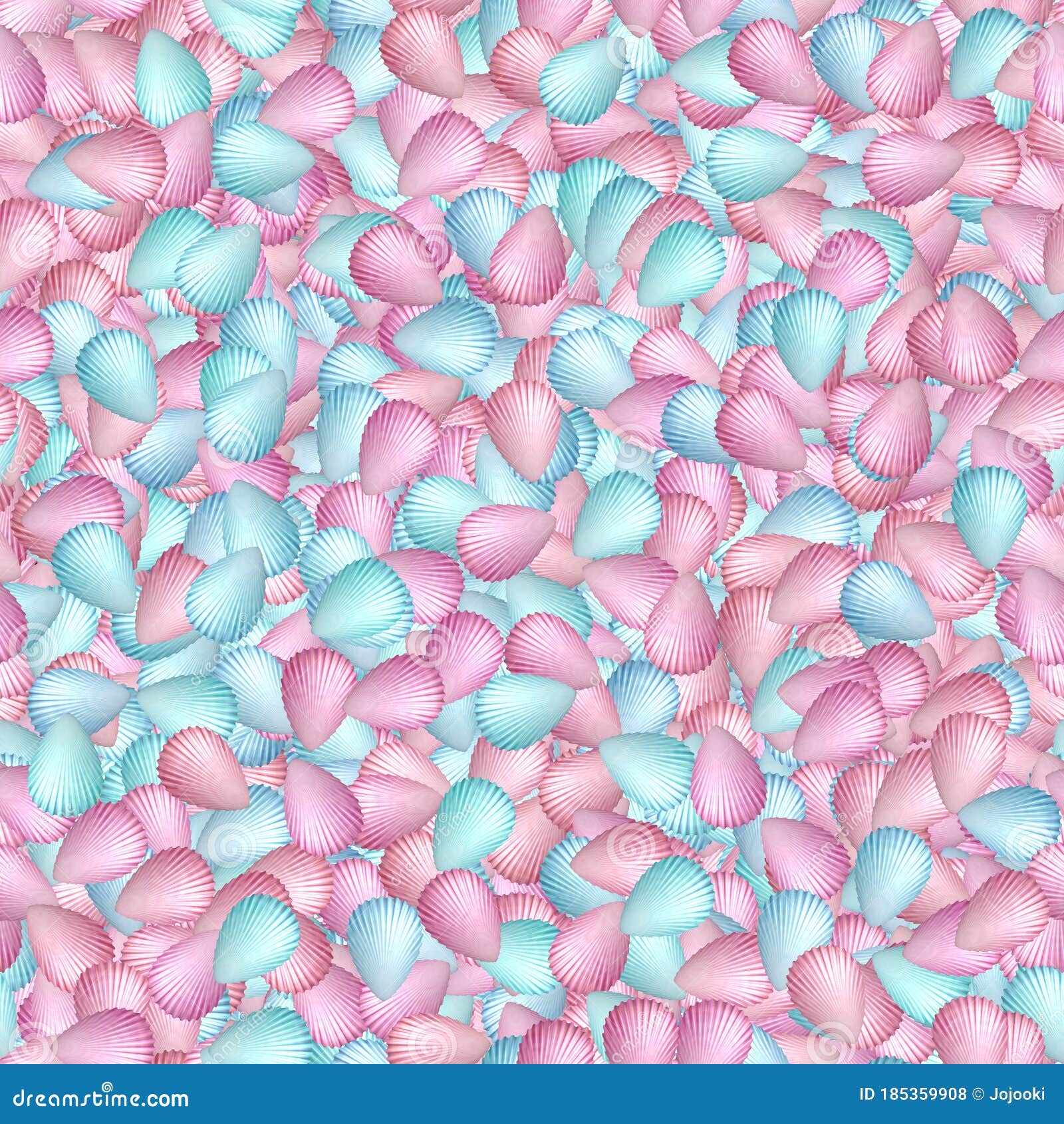 Shell Seamless Texture, 3d Illustration Stock Illustration ...