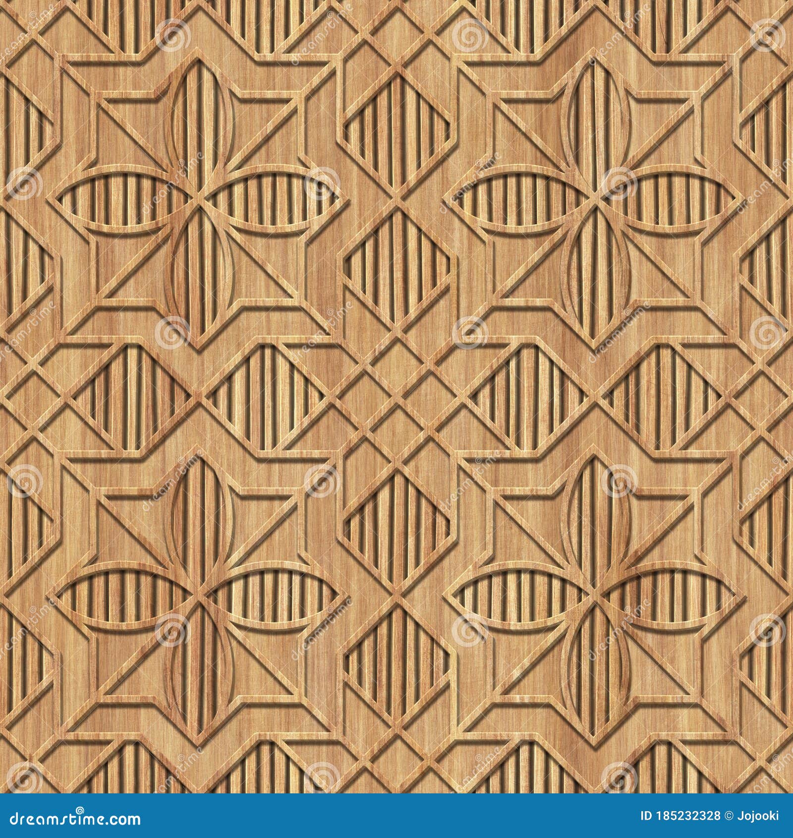 Wood Seamless Texture with Pattern, 3d Illustration Stock Illustration ...
