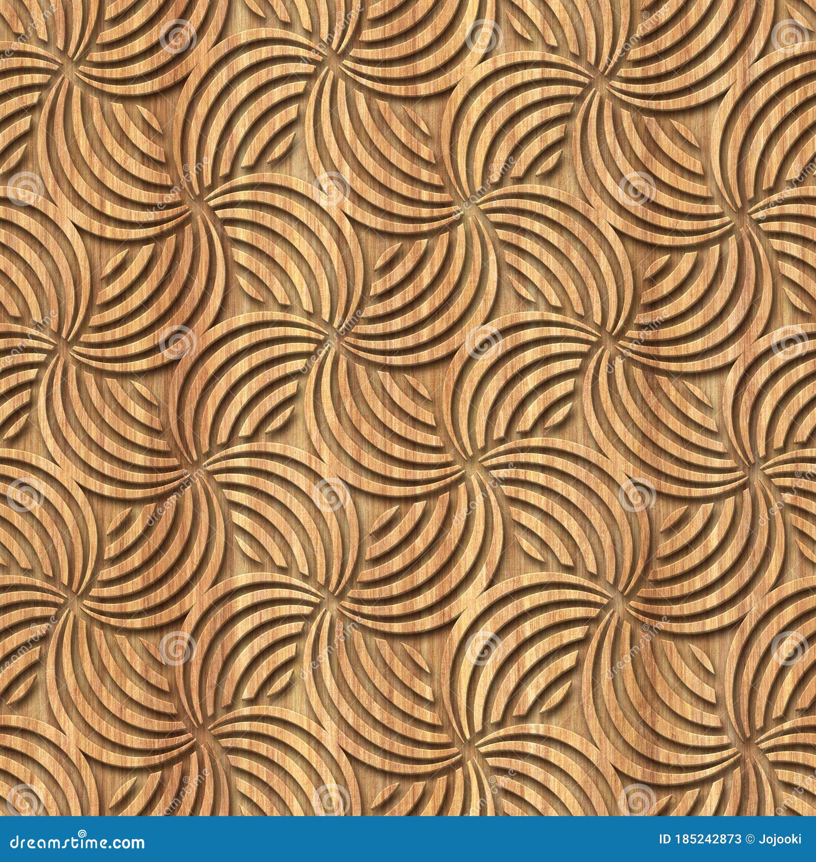 Wood Seamless Texture with Pattern, 3d Illustration Stock Illustration ...