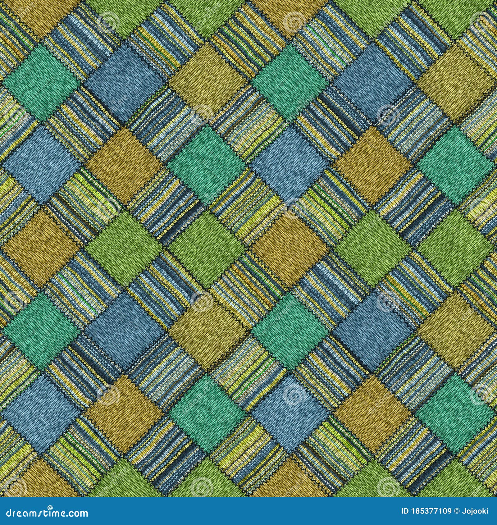 Wool Blanket Quilt Seamless Texture, Patchwork, 3d Illustration Stock ...