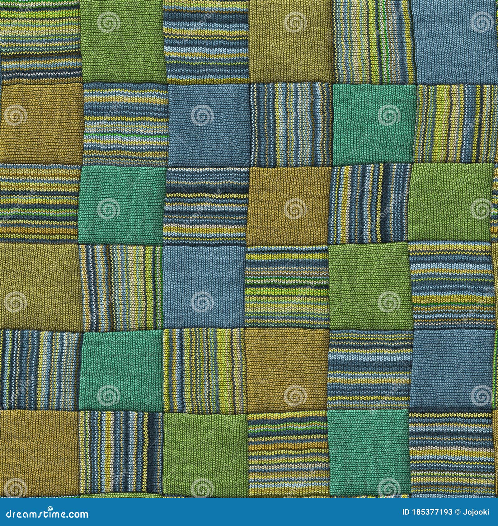 Wool Blanket Quilt Seamless Texture, Patchwork, 3d Illustration Stock ...