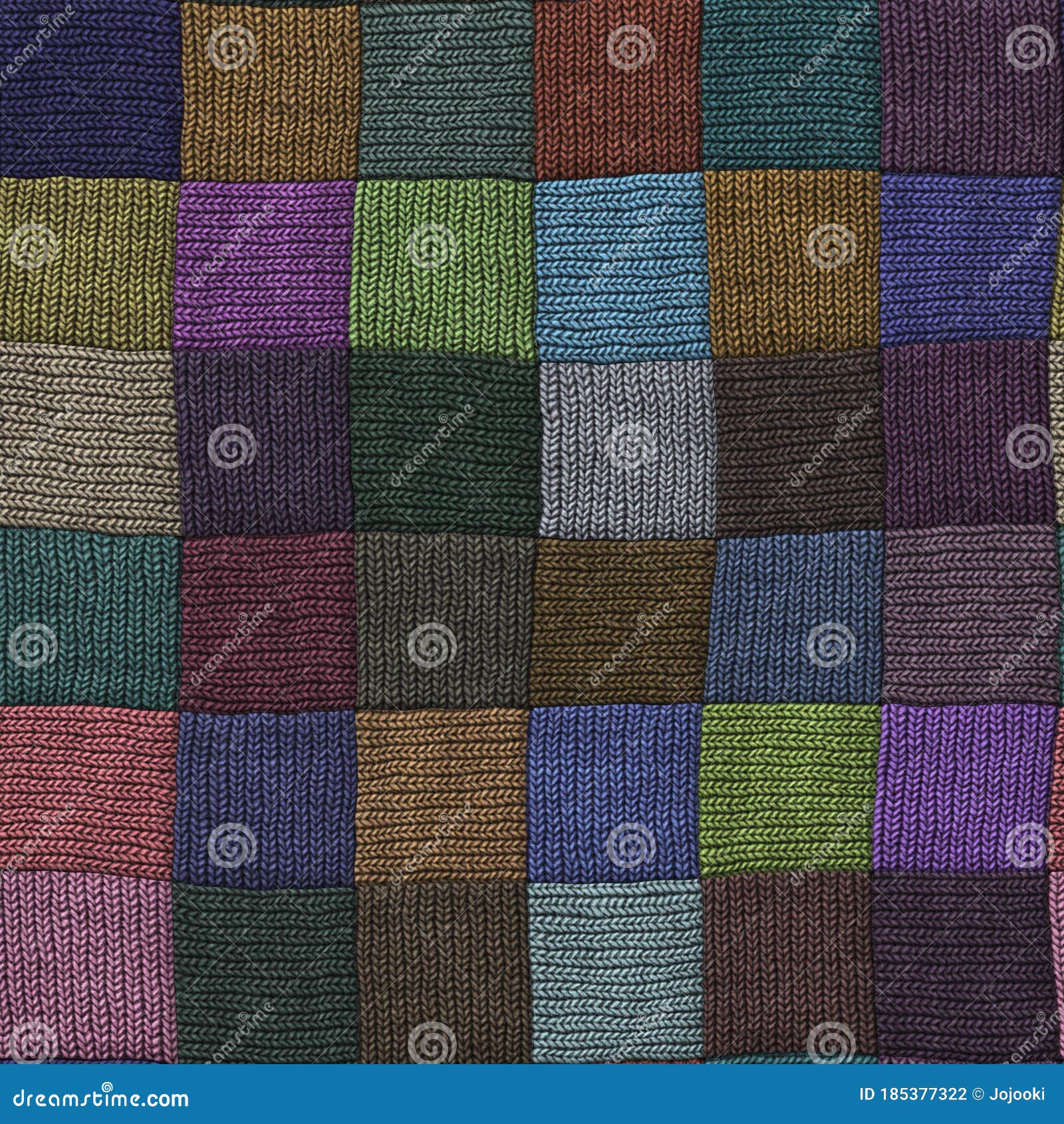 Wool Blanket Quilt Seamless Texture, Patchwork, 3d Illustration Stock ...