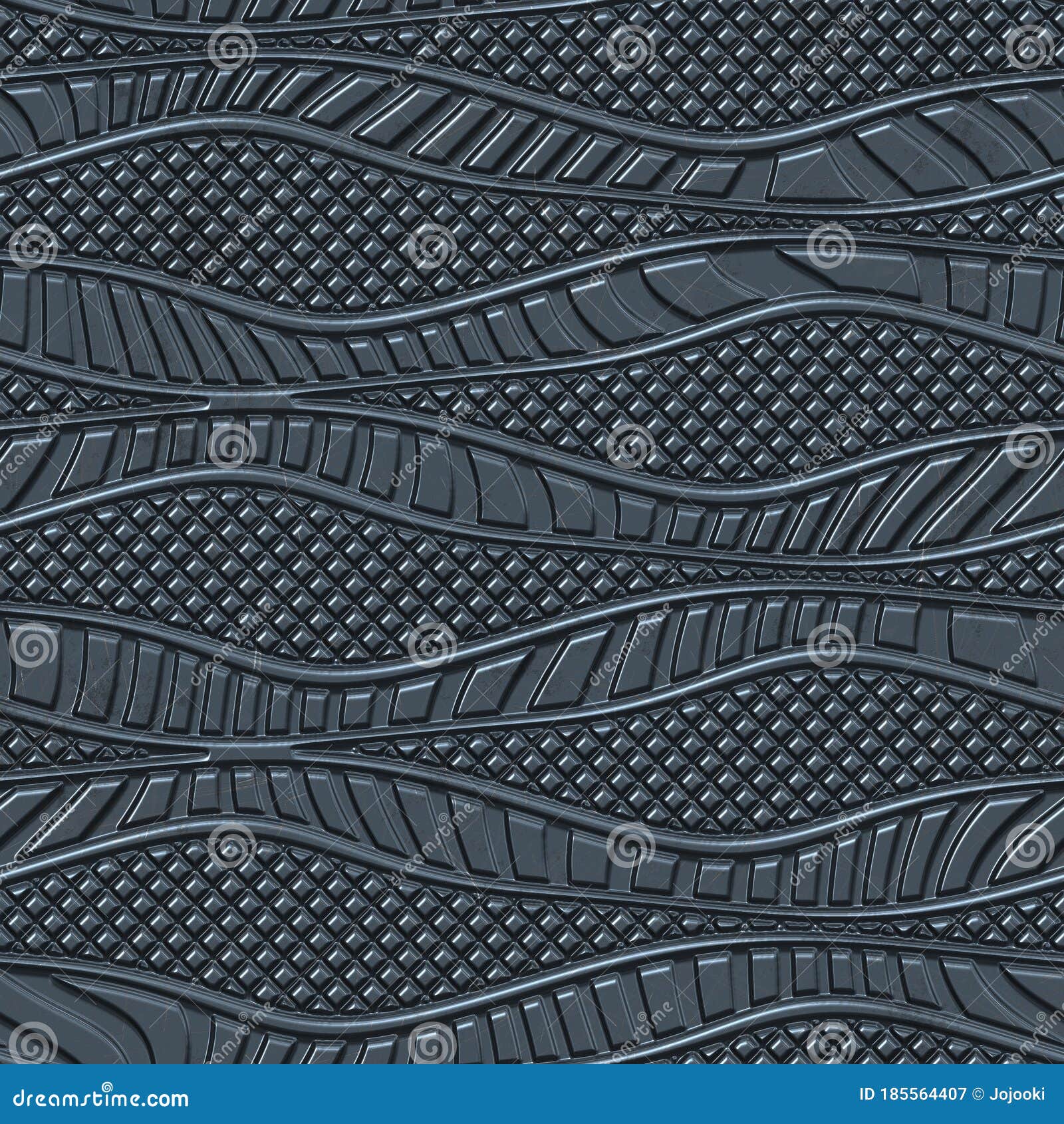 Metal Seamless Texture with Pattern, Panel, 3d Illustration Stock ...