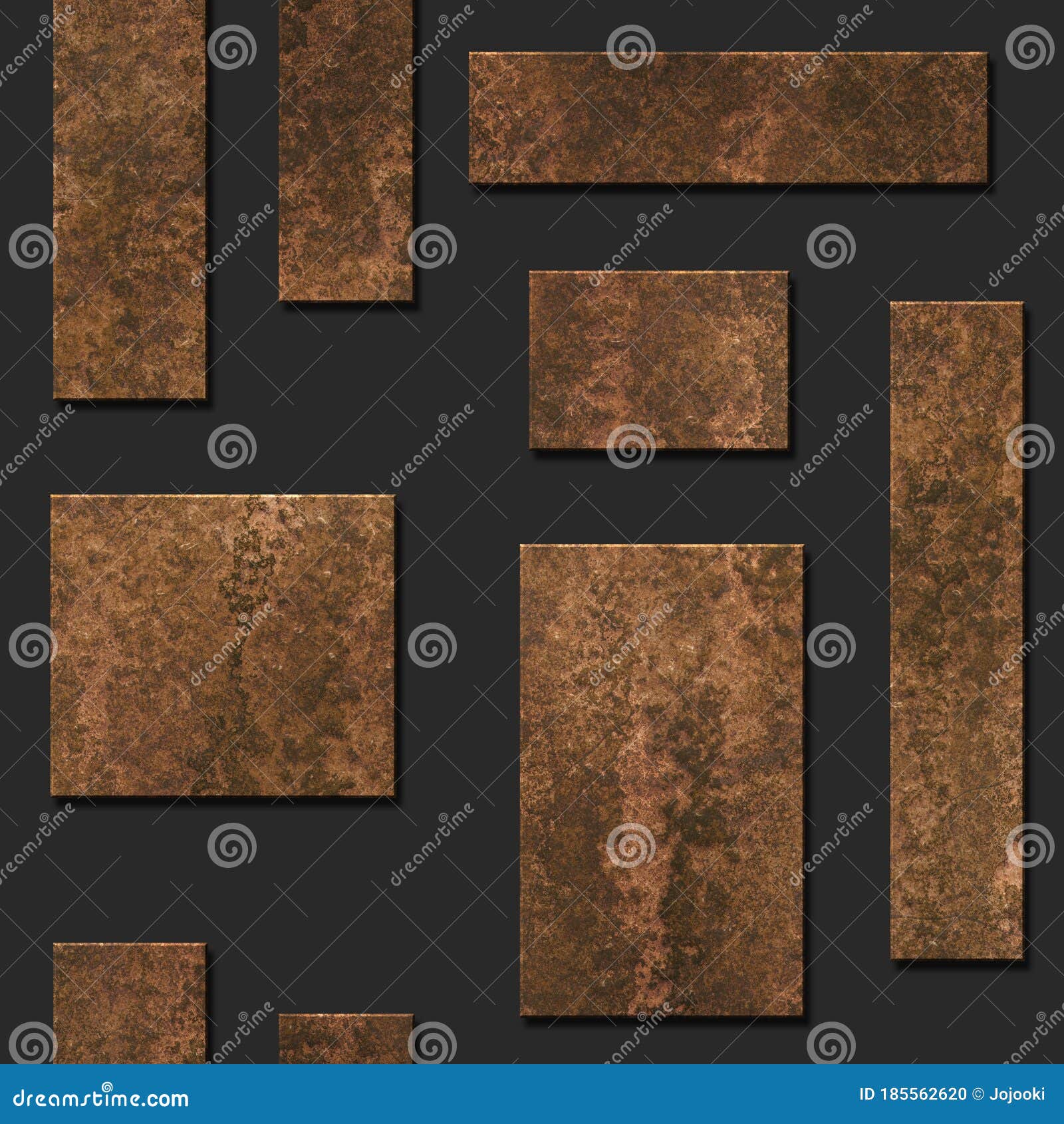 Metal Seamless Texture with Pattern, 3d Illustration Stock Illustration ...