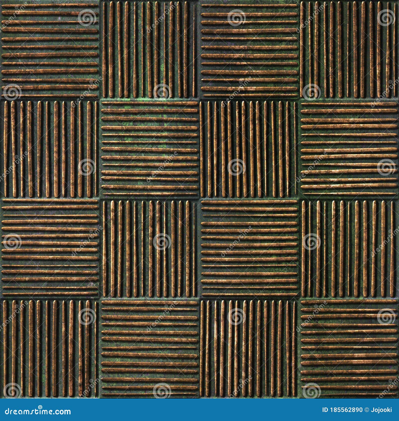 Metal Seamless Texture with Pattern, 3d Illustration Stock Illustration ...