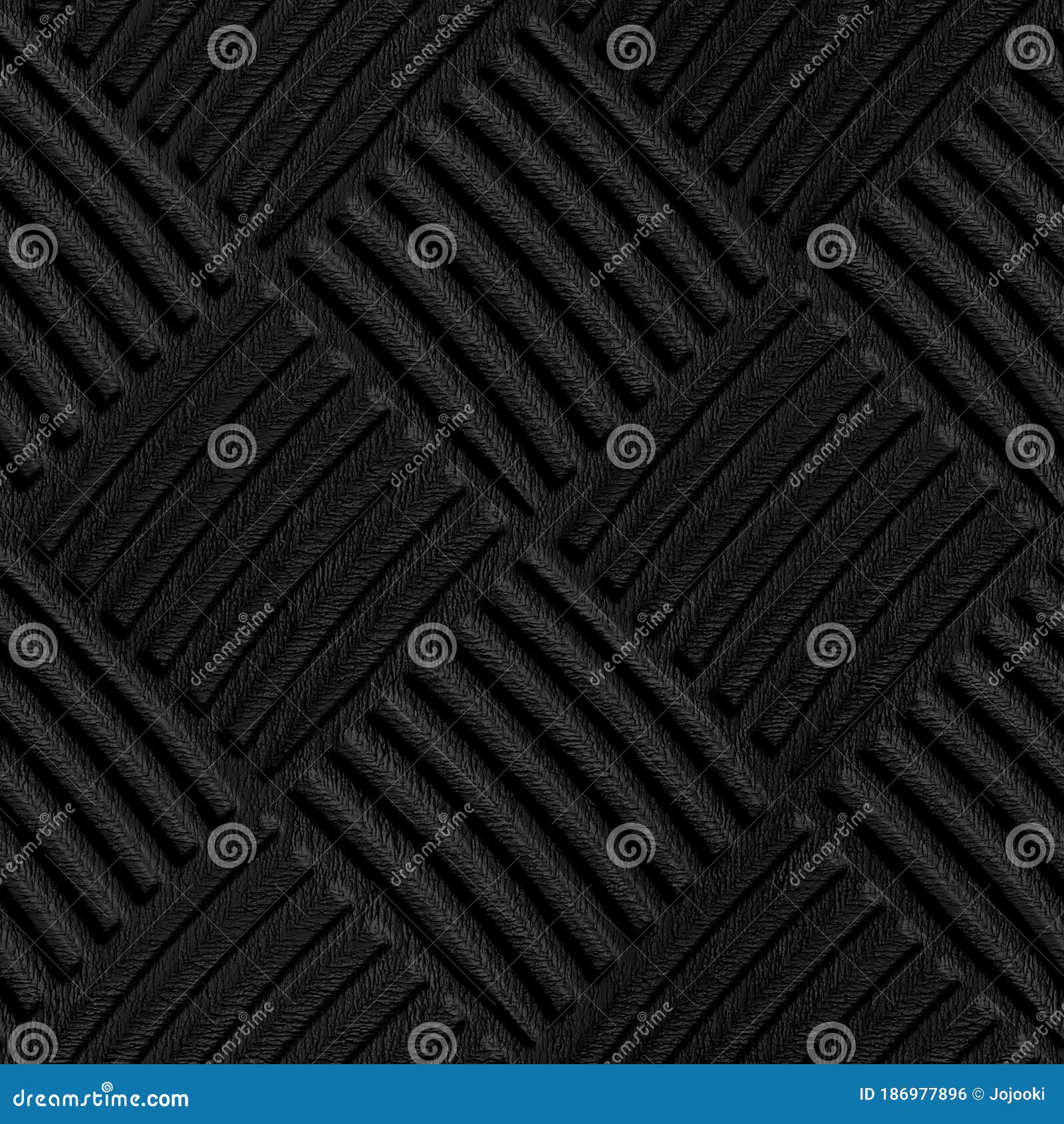 Black Seamless Texture with a Square Relief Pattern on Background, 3d ...