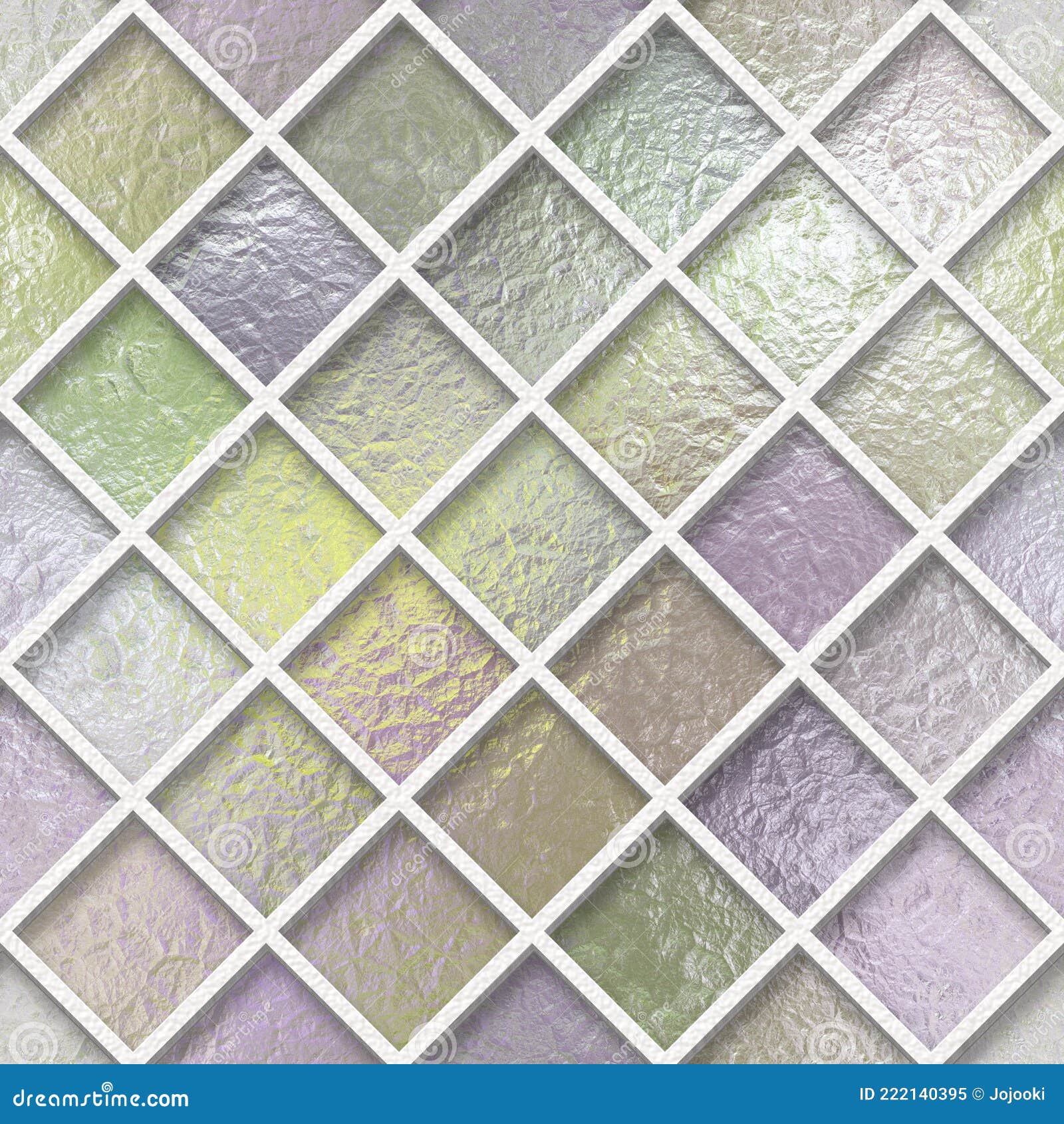 Colored Glass Seamless Texture with Diagonal Grid Pattern, 3d ...