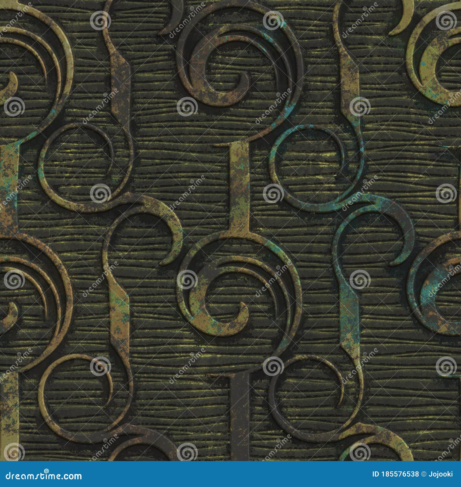 Copper Seamless Texture with Geometric Pattern on a Oxide Metallic ...