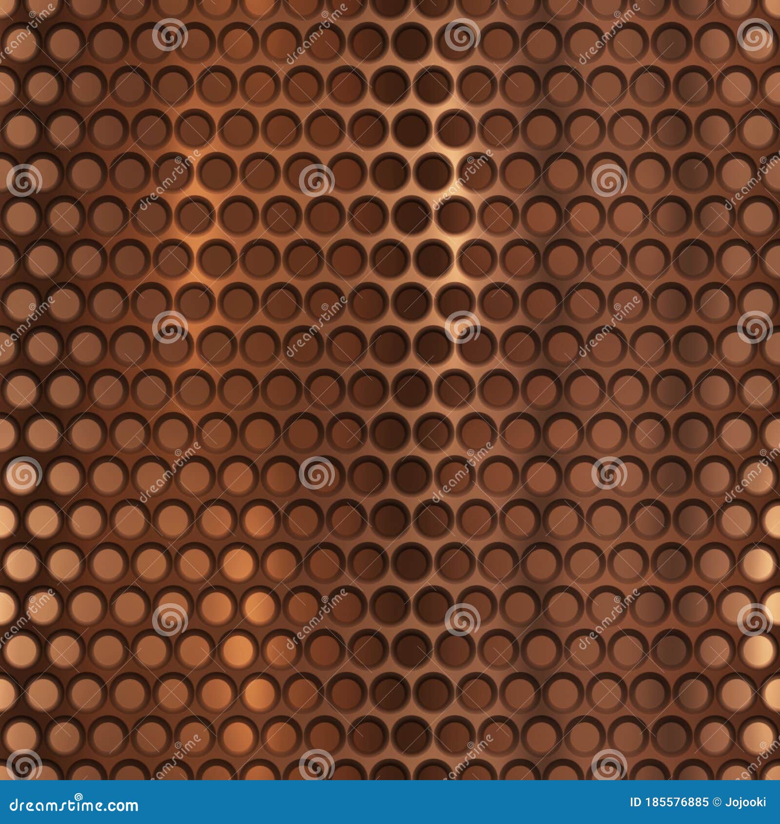 Copper Seamless Texture with Pattern, 3d Illustration Stock ...