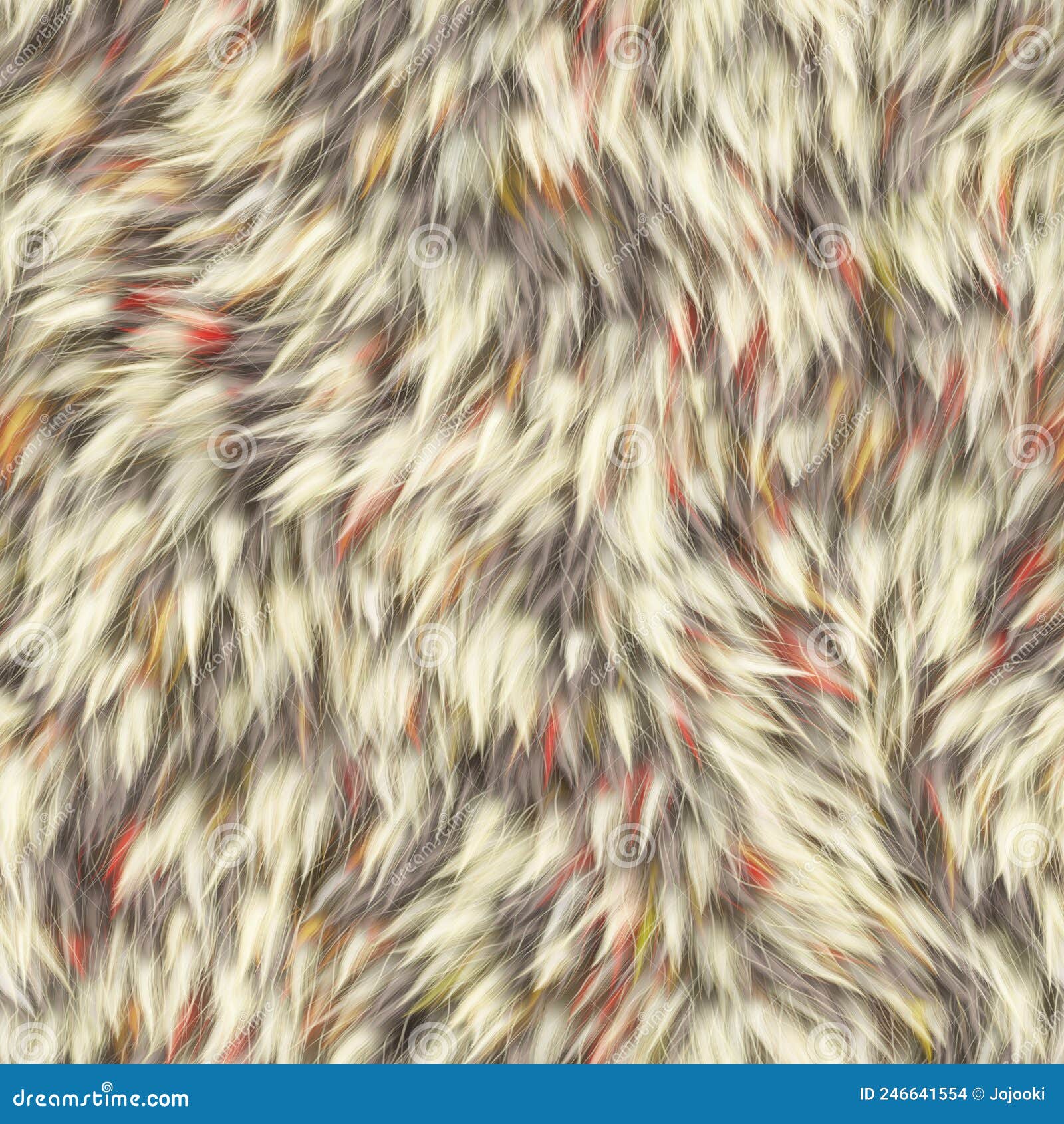 Fur Seamless Texture, Fabric, 3d Illustration Stock Illustration ...