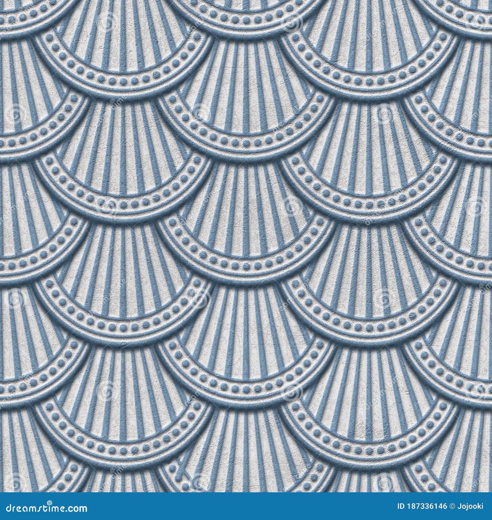 Plaster Wall with Scale Fish Pattern Seamless Texture, 3d Illustration ...