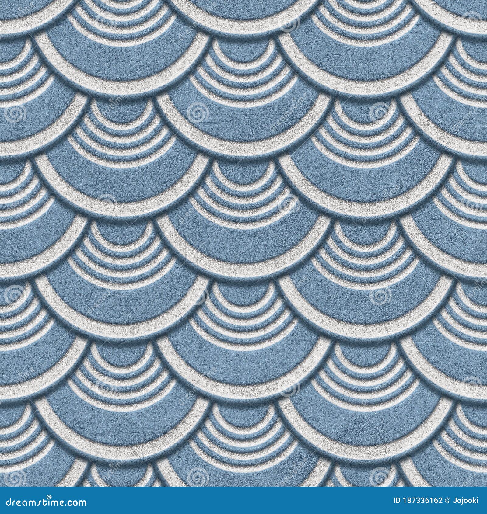 Plaster Wall with Scale Fish Pattern Seamless Texture, 3d Illustration ...