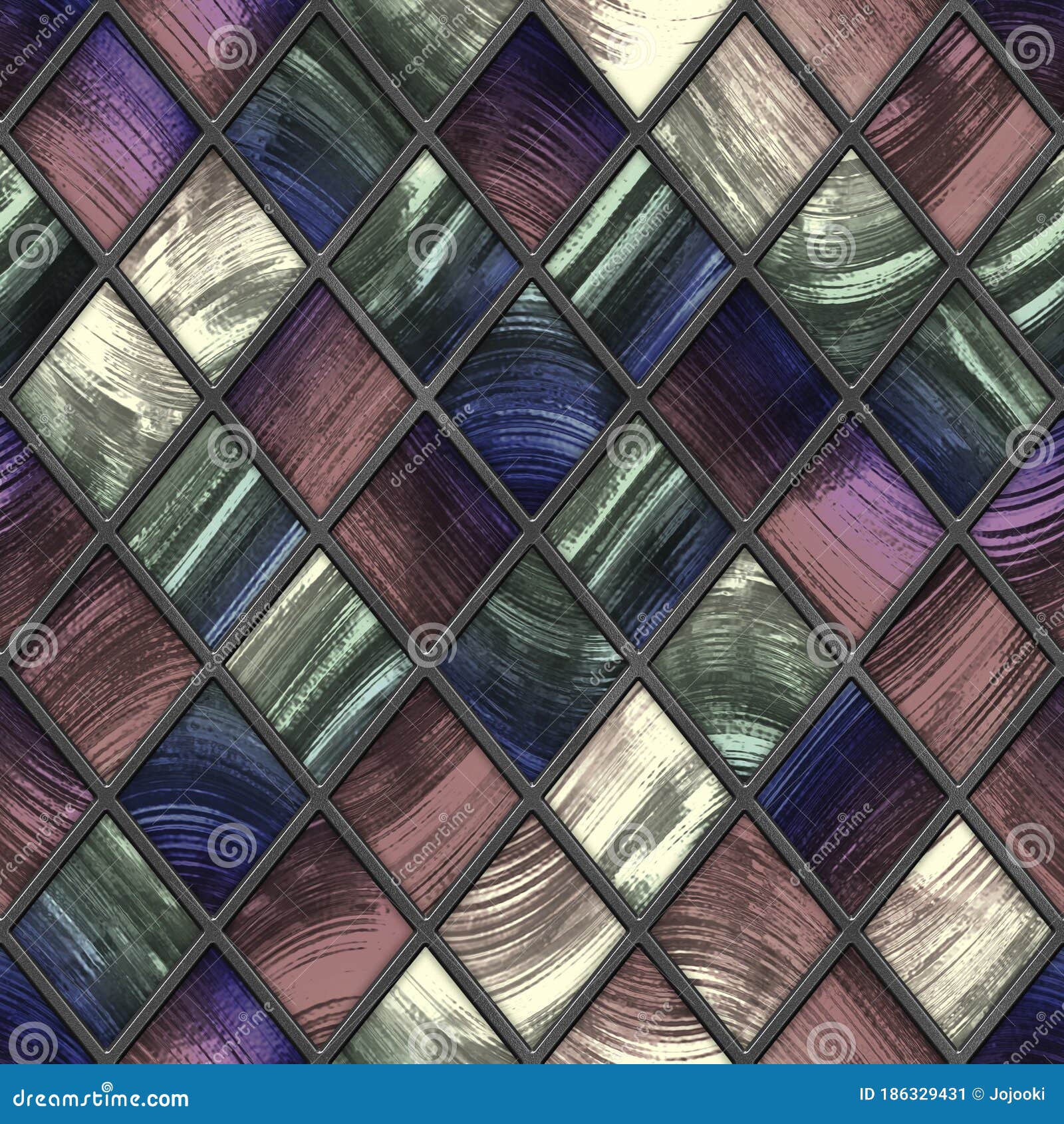 Stained Glass Seamless Texture with Geometric Pattern for Window ...