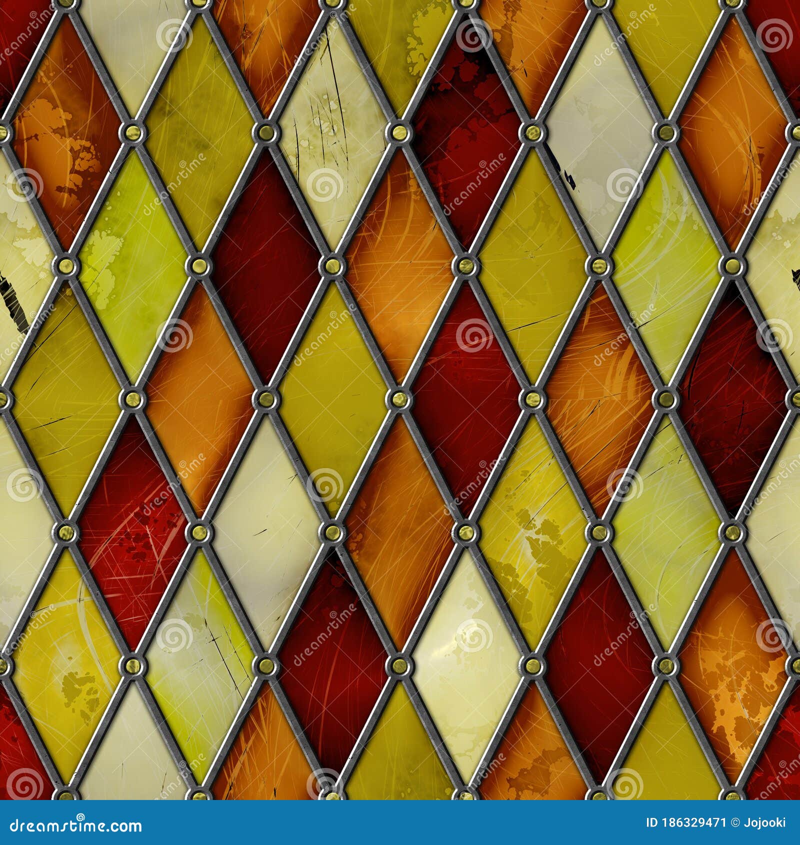 Stained Glass Seamless Texture with Geometric Pattern for Window ...