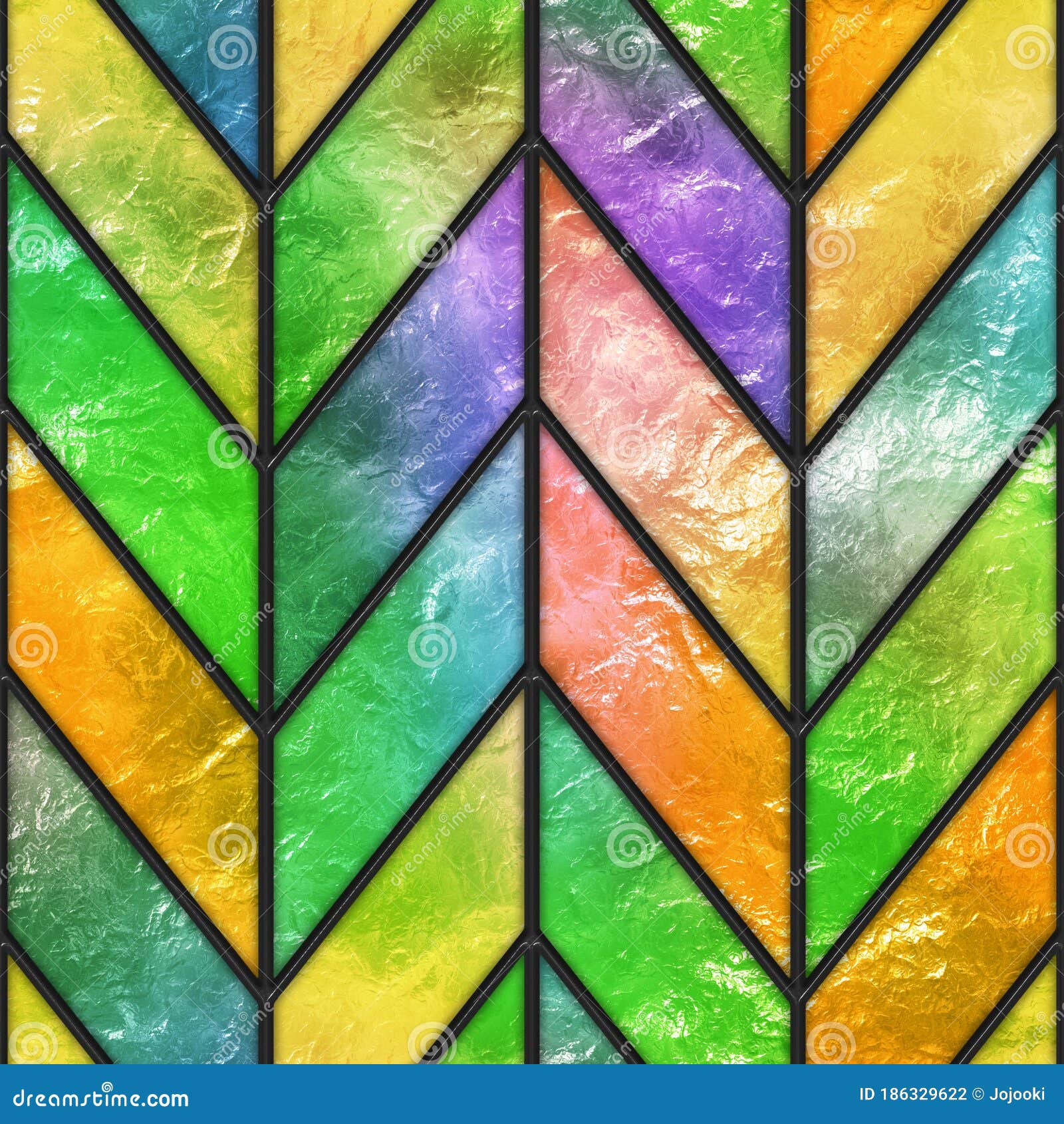 Stained Glass Seamless Texture with Geometric Pattern for Window ...