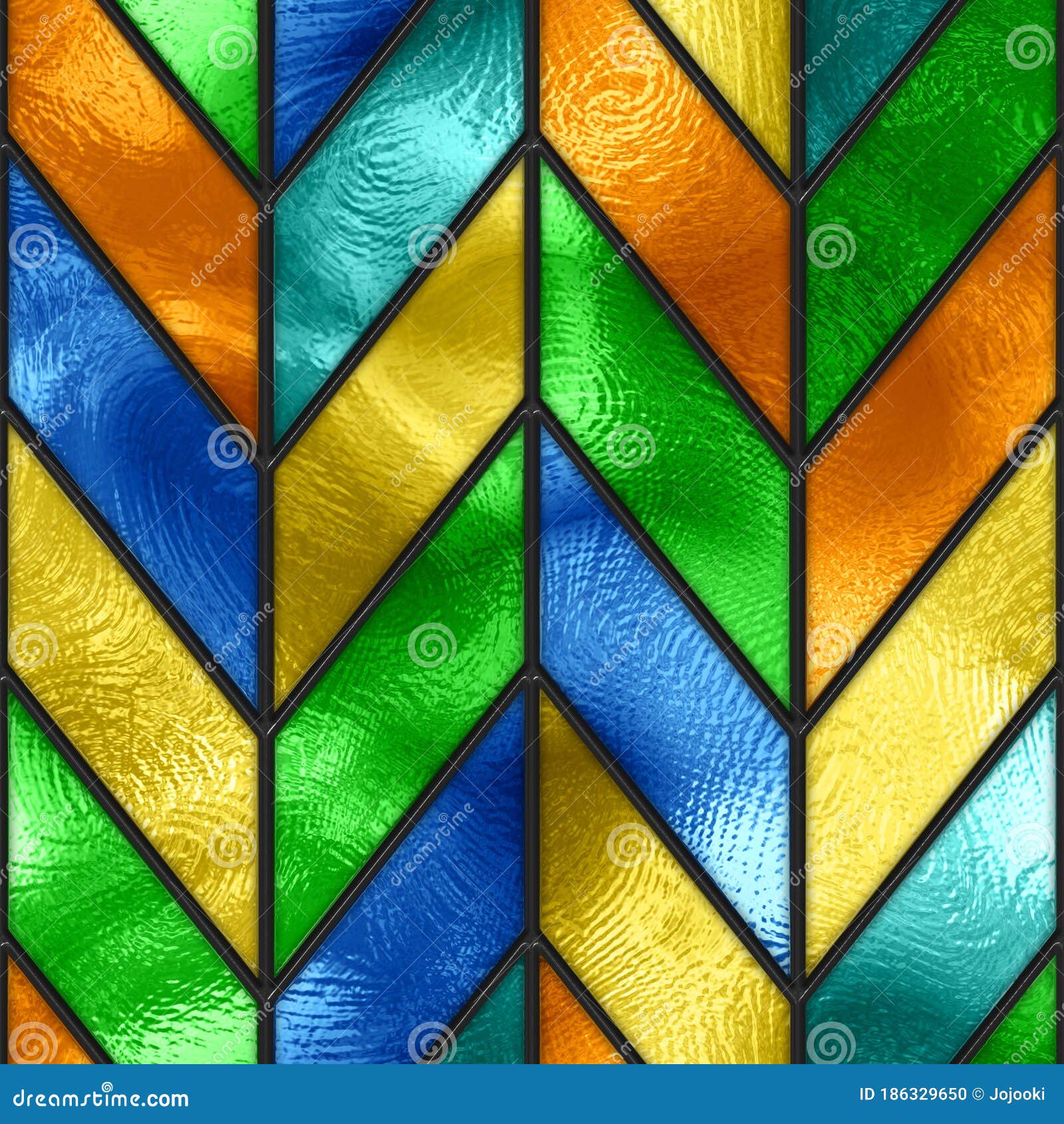 Stained Glass Seamless Texture with Geometric Pattern for Window ...