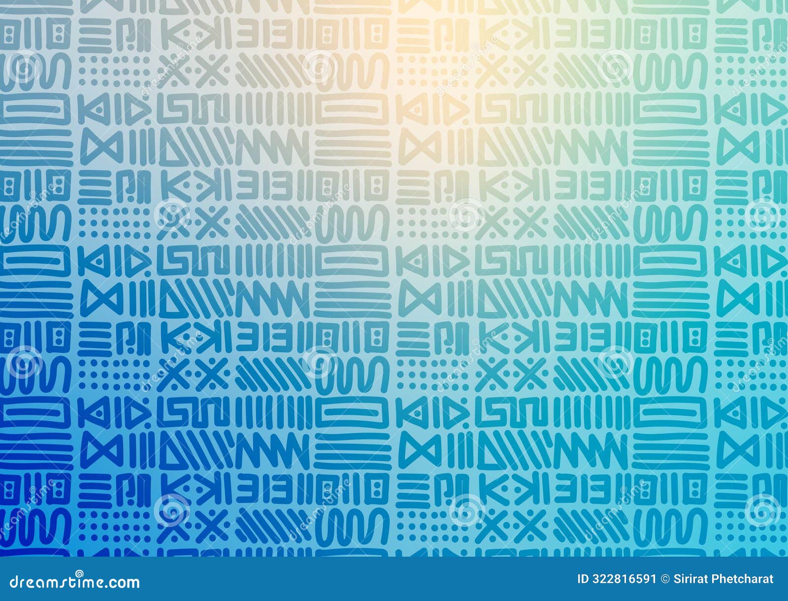 Motif Pattern Blue Native Design Wallpaper Background Stock Vector ...