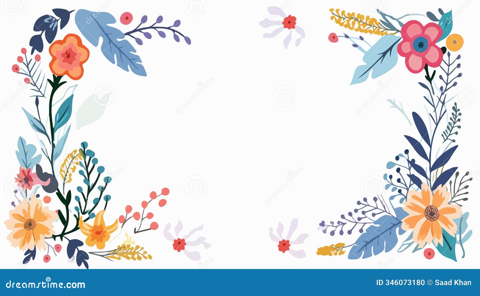 Motif-Patterned Vector Frame Cartoon Vector Illustration Stock ...