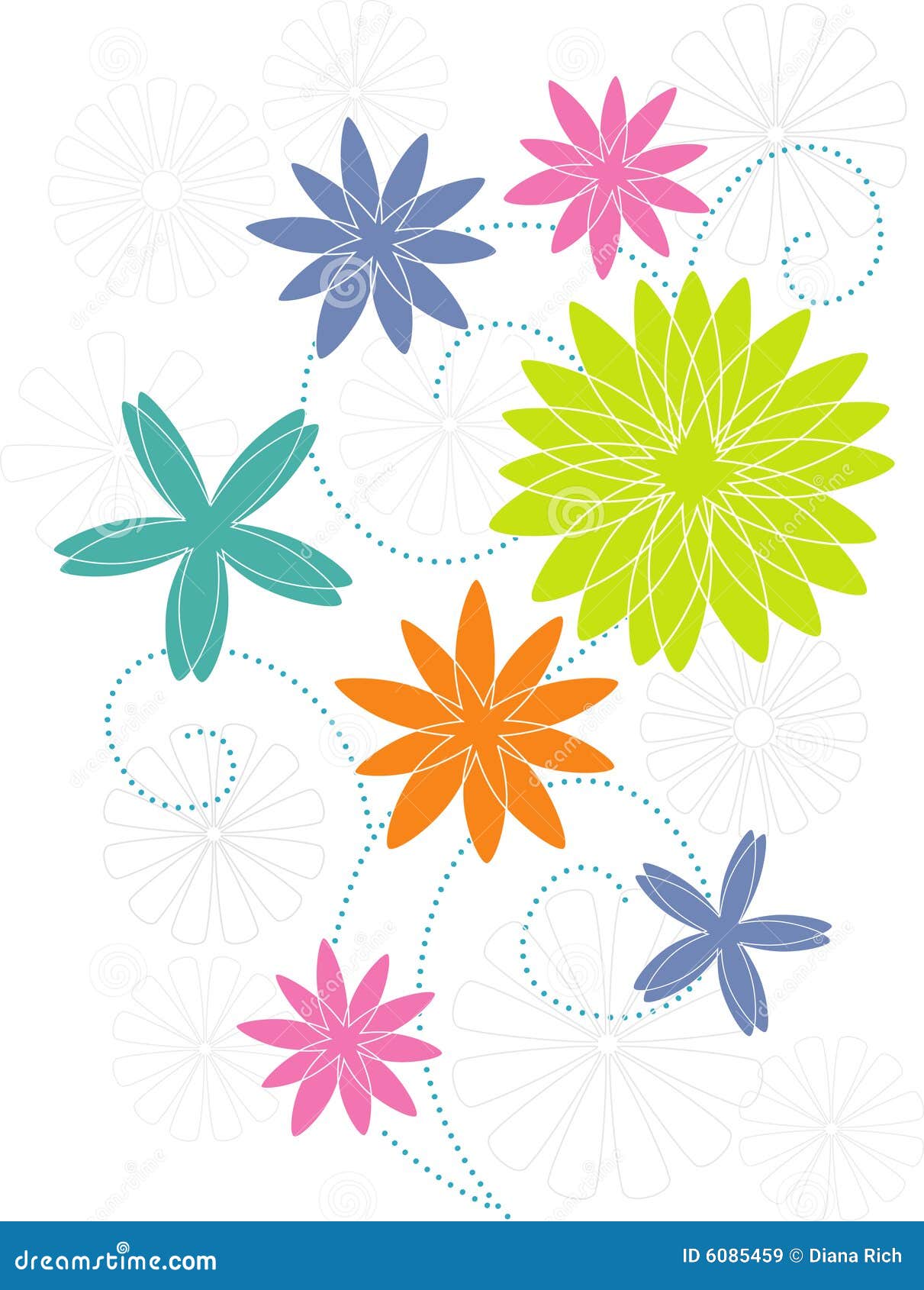 Motif Stylisé De Fleur Stock Illustrations, Vecteurs, & Clipart ...