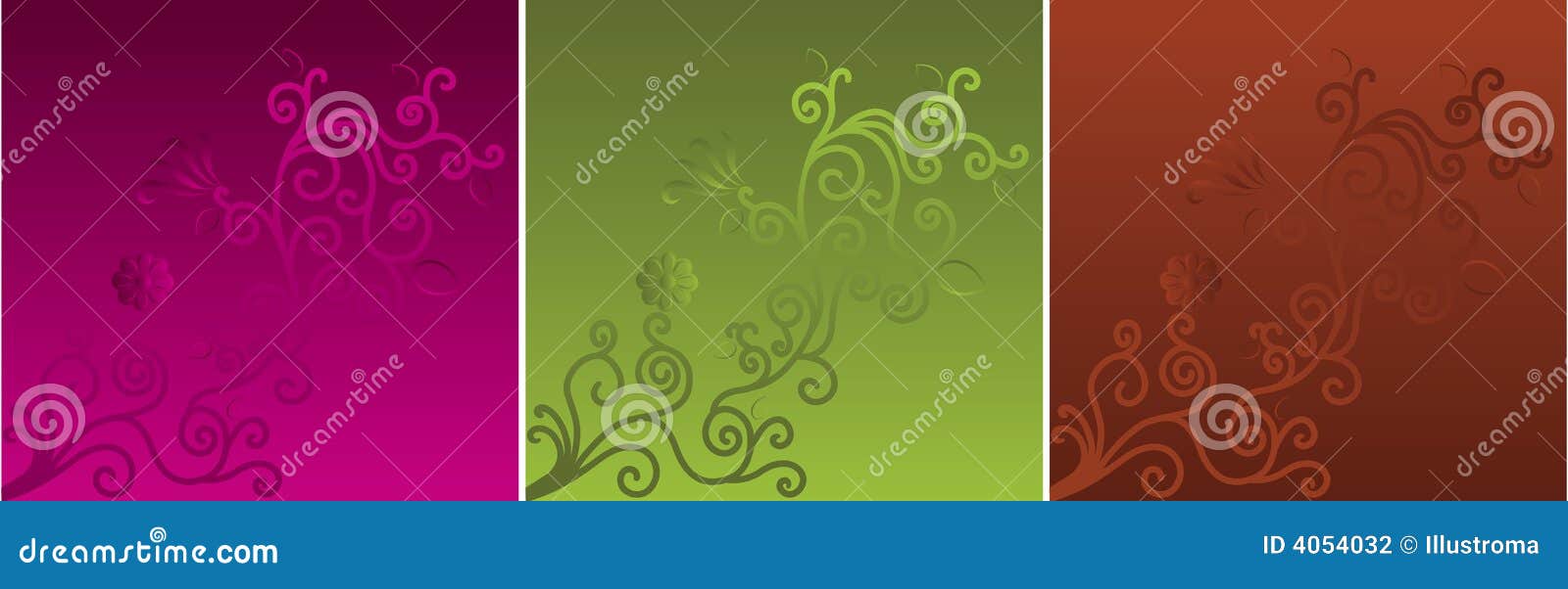Motif on Three Color Backgrounds Stock Vector - Illustration of concept ...