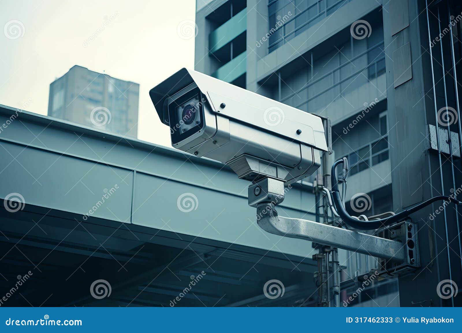 Motion-activated Security Camera. Generate Ai Stock Illustration ...