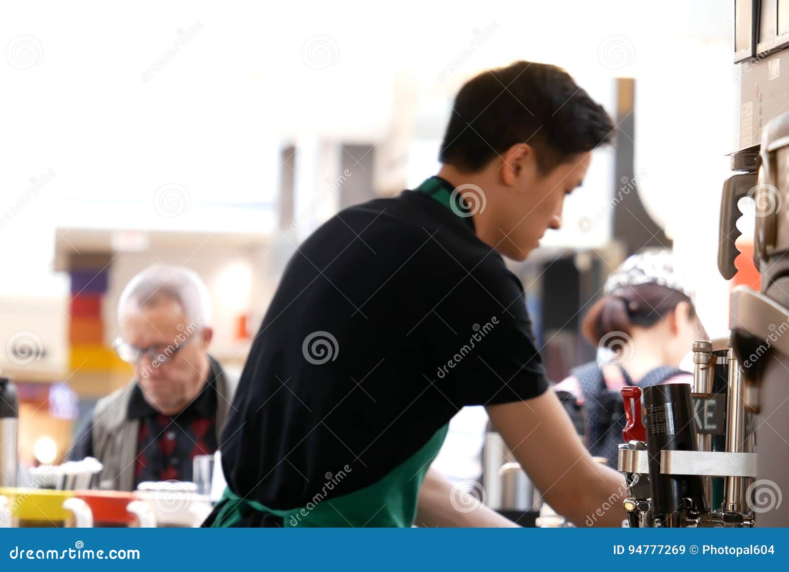 Motion of Barista Making Coffee for Customer Editorial Stock Image ...