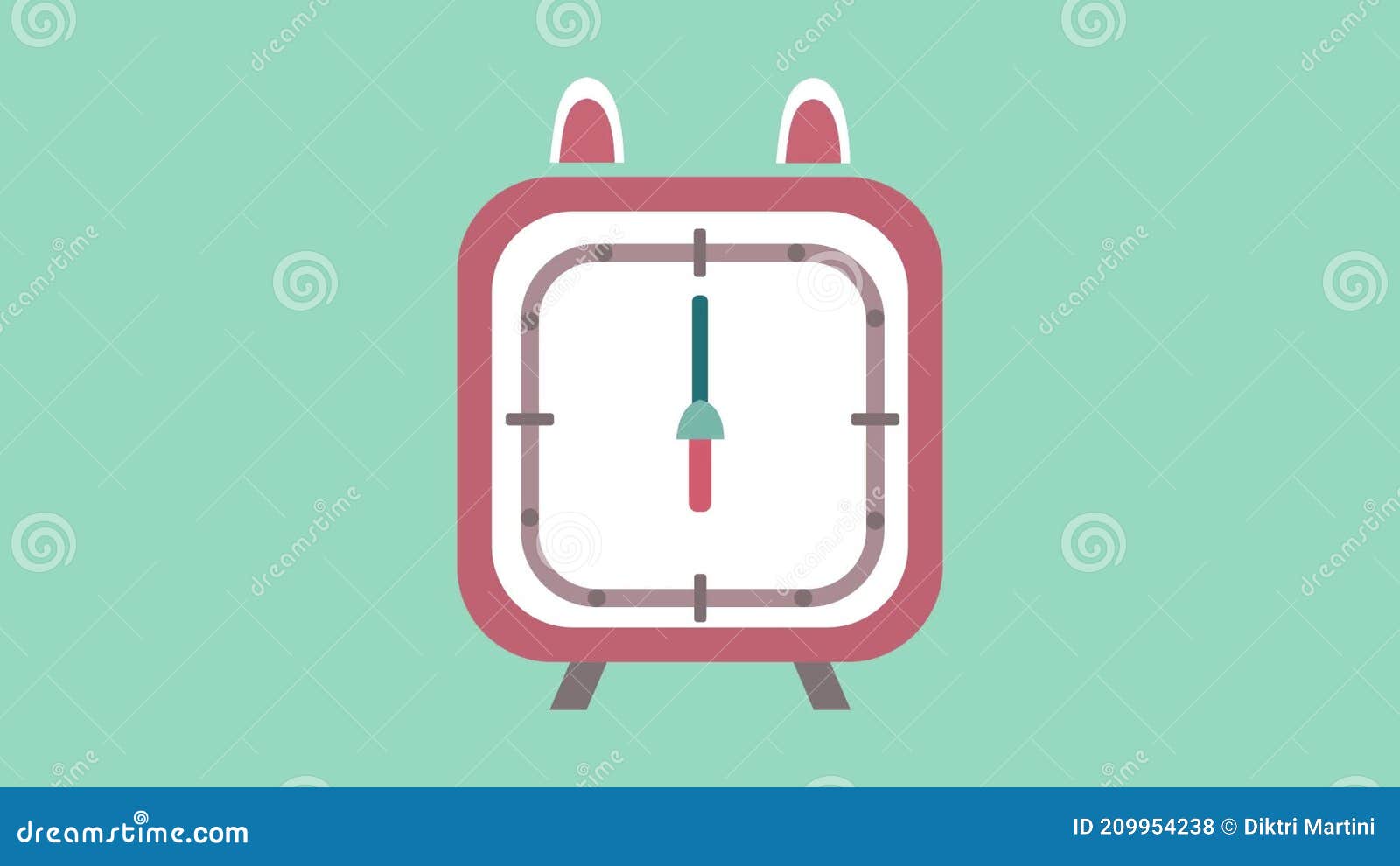 Clock Rotating in Perfect 12 Hour Smooth Loop Stock Footage - Video of ...