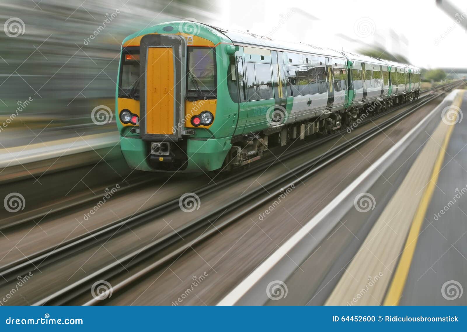 Motion Blur from Fast Speeding English Train Stock Photo - Image of ...