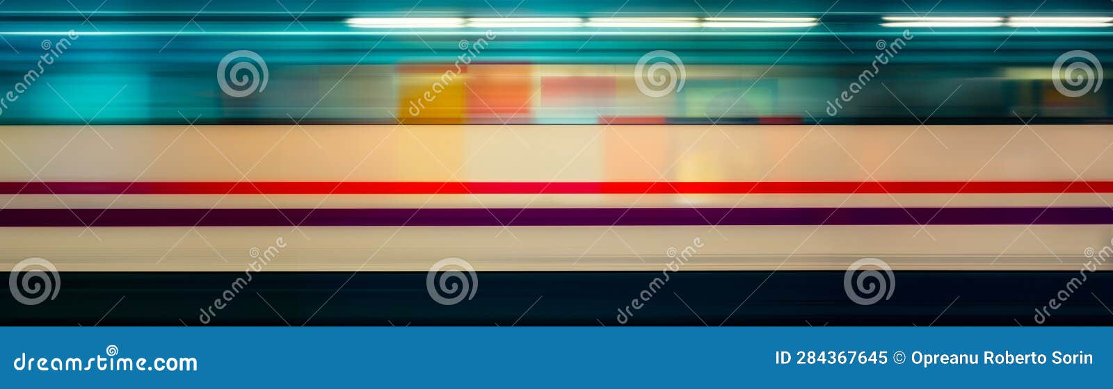 Motion Blur of High Speed Train in Subway Stock Image - Image of ...
