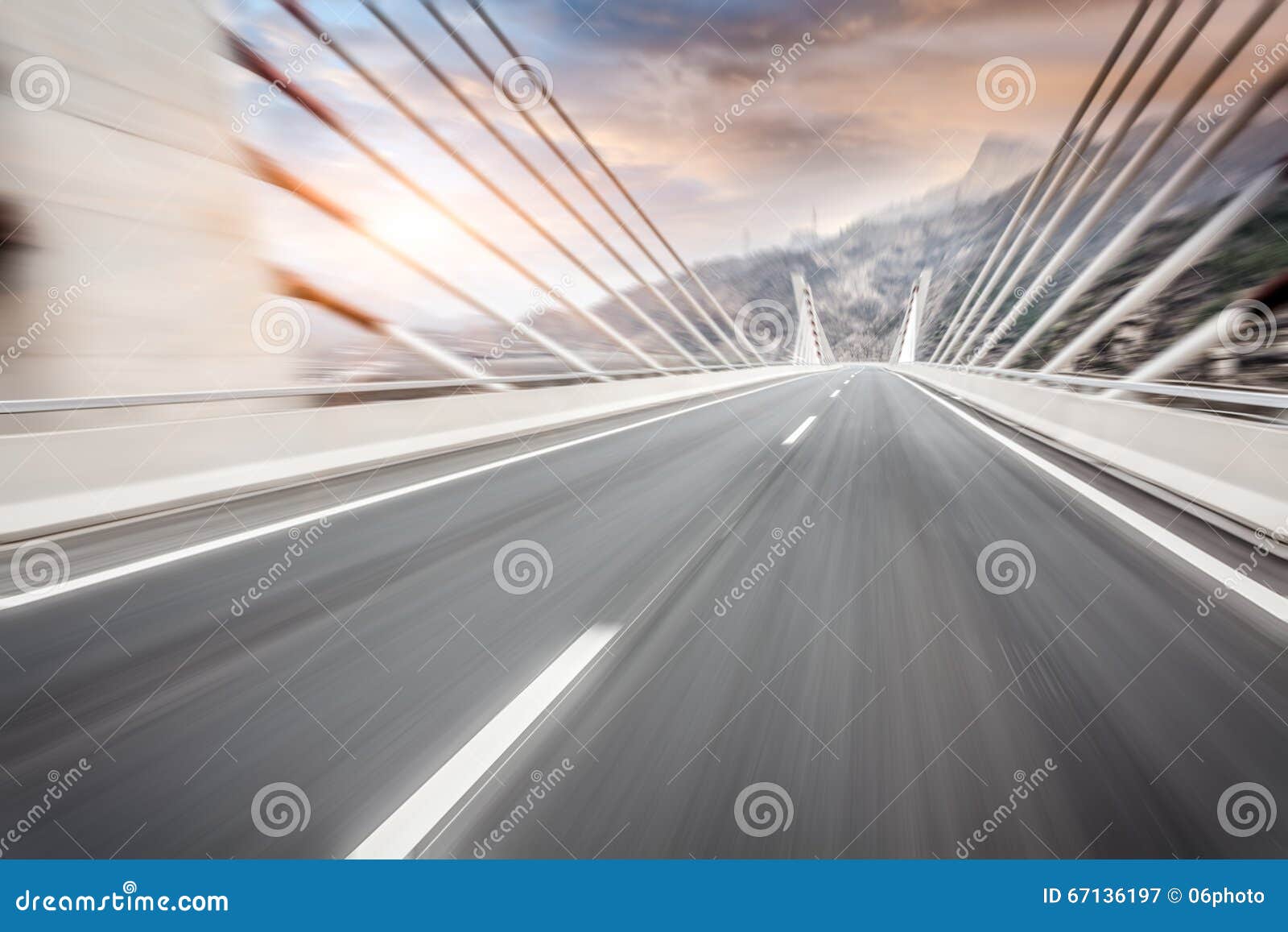 Motion Blur of the Highway Road Stock Image - Image of movement ...