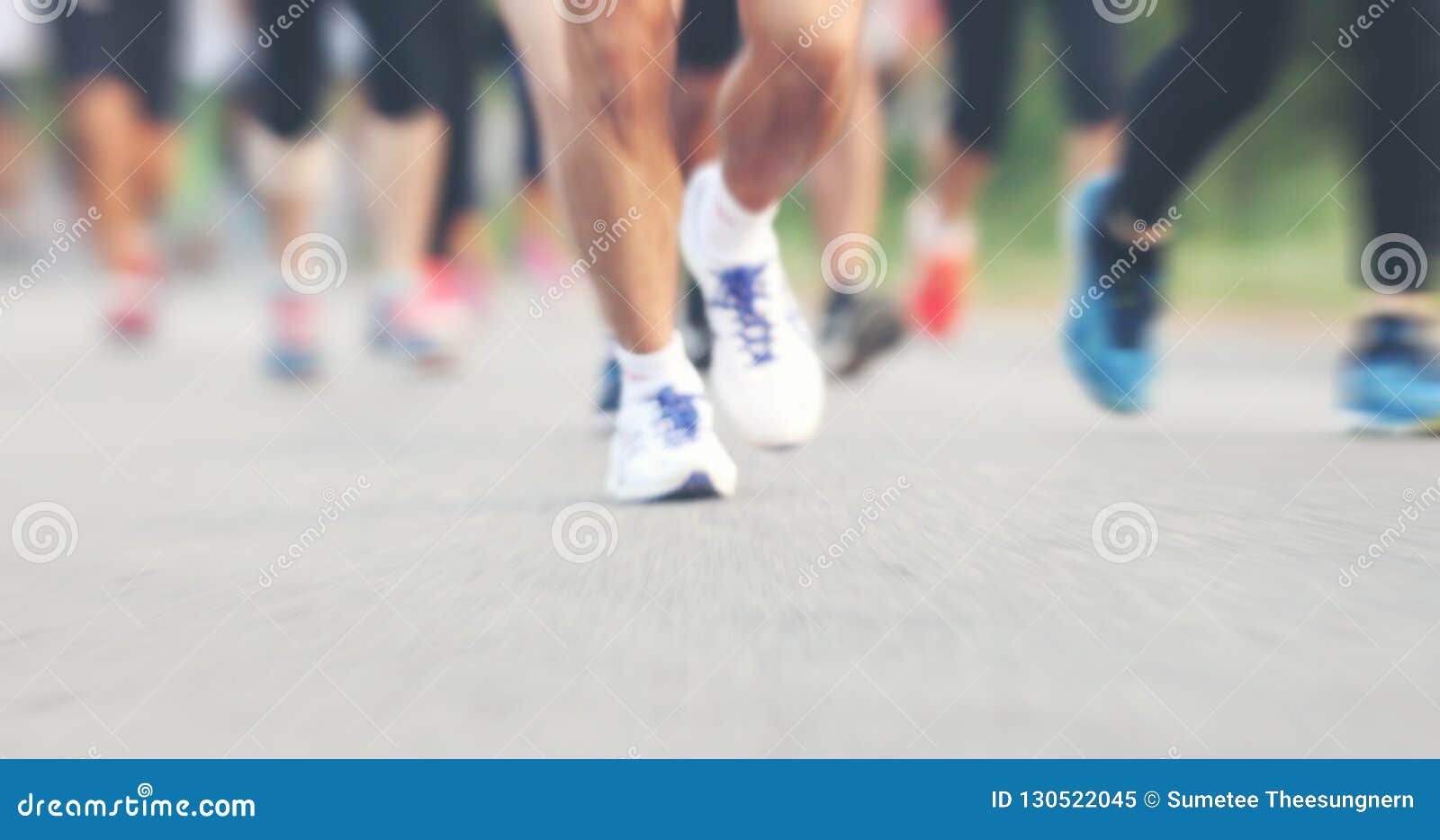 Motion Blur of Marathon Running Stock Image - Image of motion, feet ...