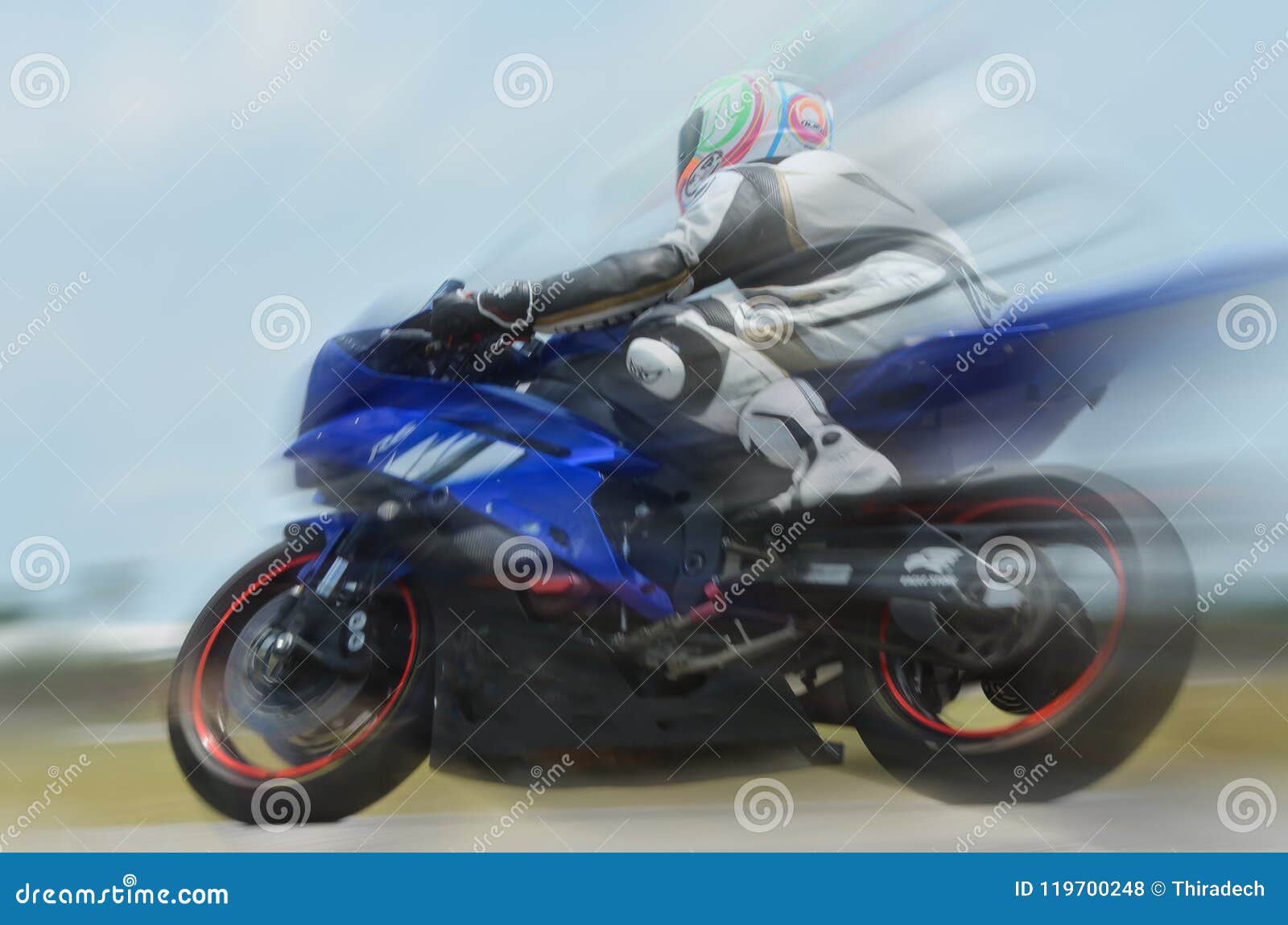 Motion Blur of the of a Motorcycle Racing Running Stock Photo - Image ...