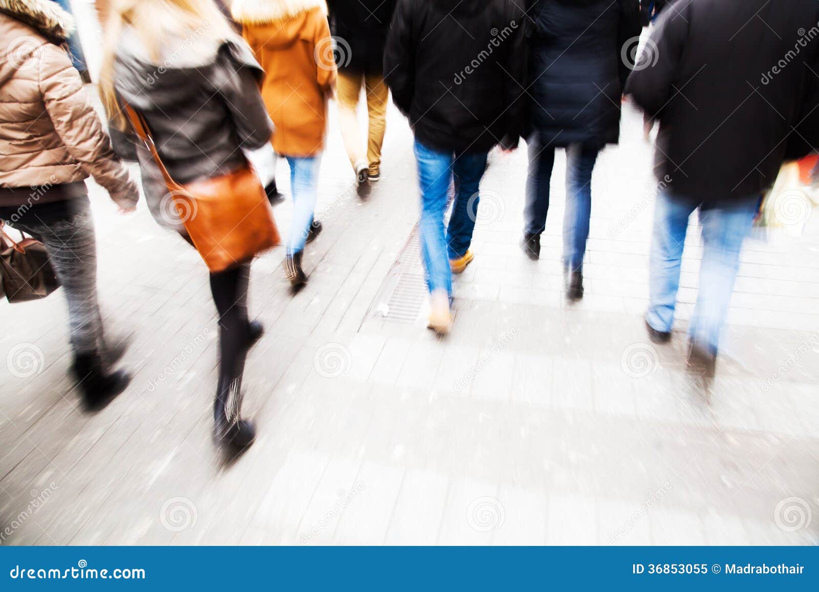 Motion Blur Picture of Walking People Stock Image - Image of city ...