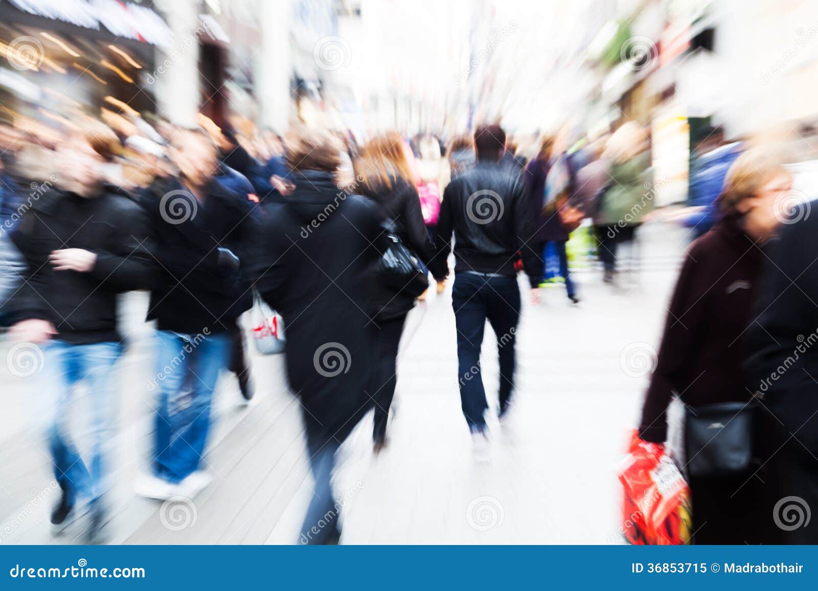 Blur Picture People Walking In The Dotonburi, Osaka. Stock Image ...