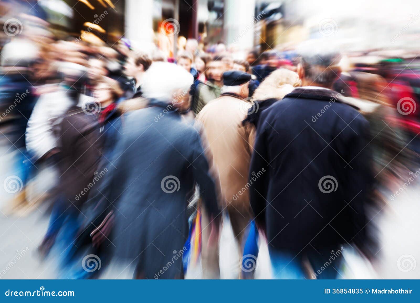 Motion Blur Picture of Walking People Stock Image - Image of crowds ...