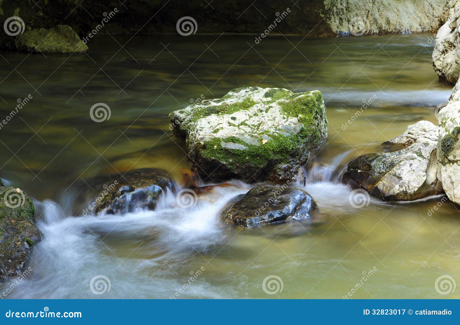 Motion Blur River with Rocks Stock Image - Image of stream, blurred ...