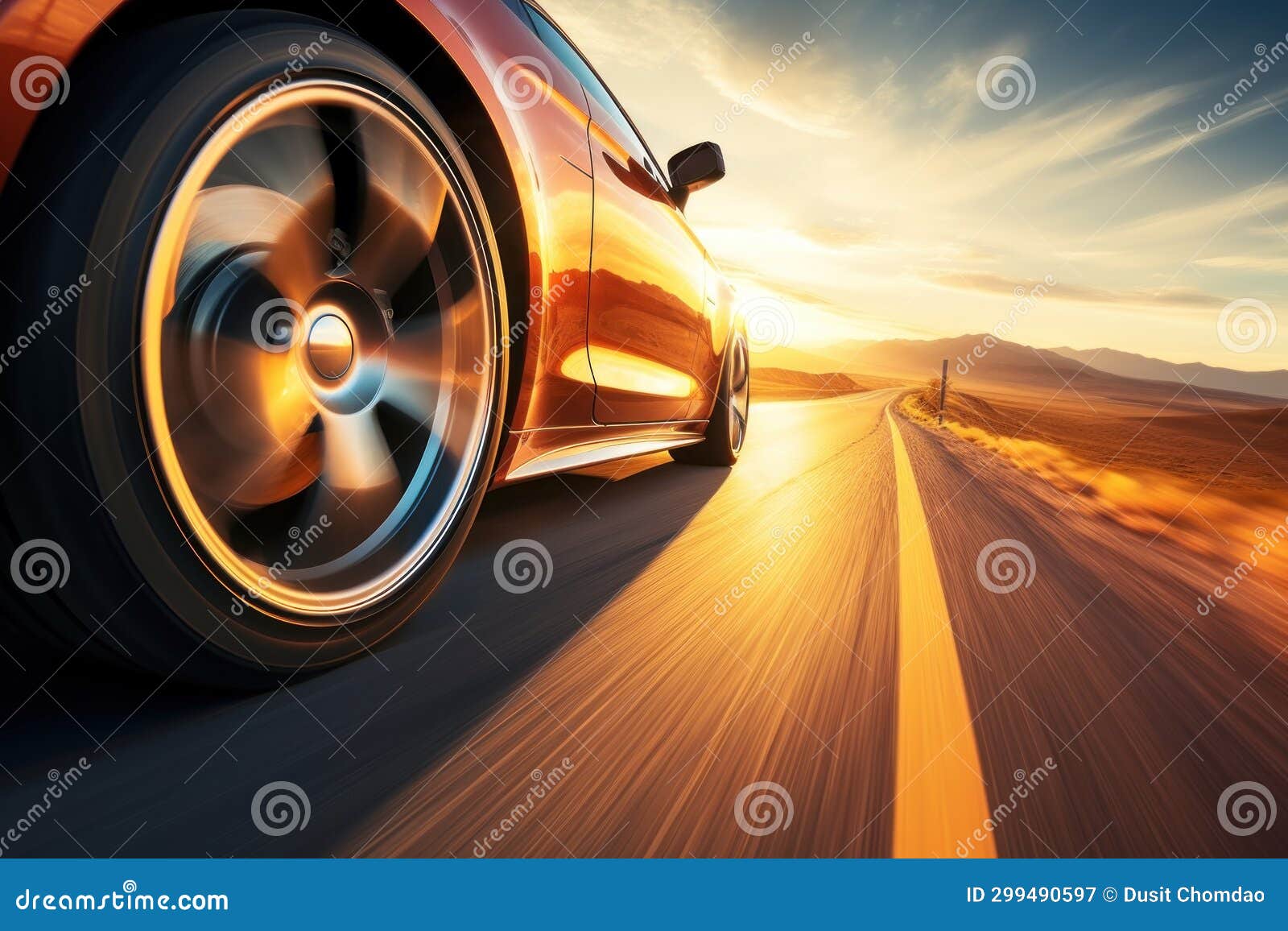 Motion Blur Shot, Curve Tail Light Drifting Car Wheels Stock Image ...
