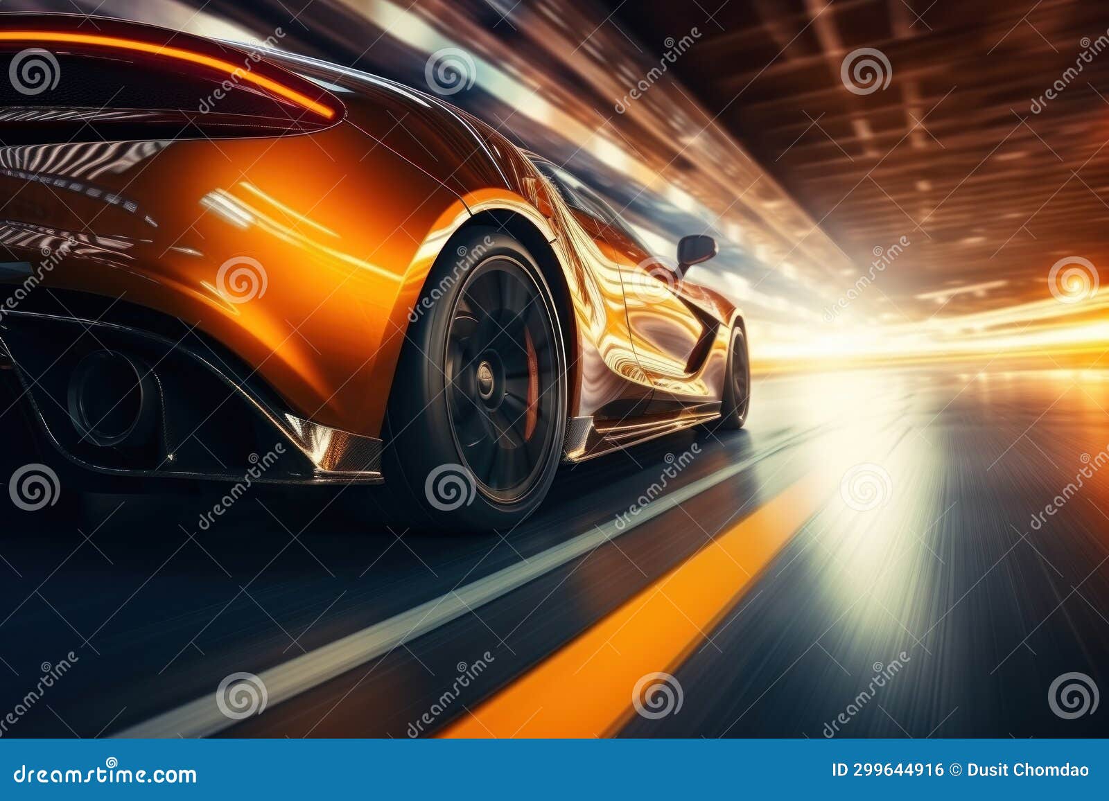 Motion Blur Shot, Curve Tail Light Drifting Car Wheels Stock Photo ...