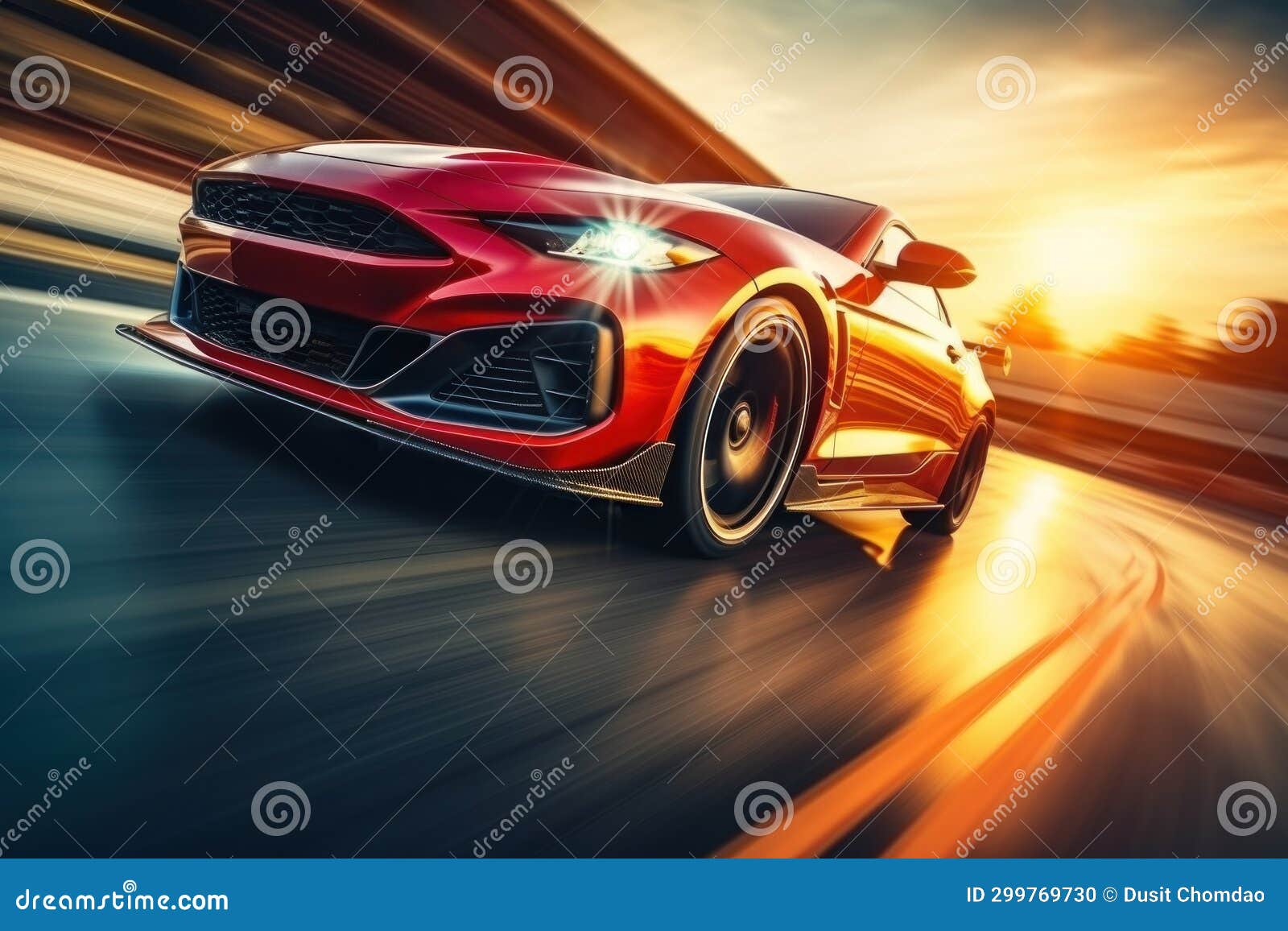 Motion Blur Shot, Curve Tail Light Drifting Car Wheels Stock Photo ...