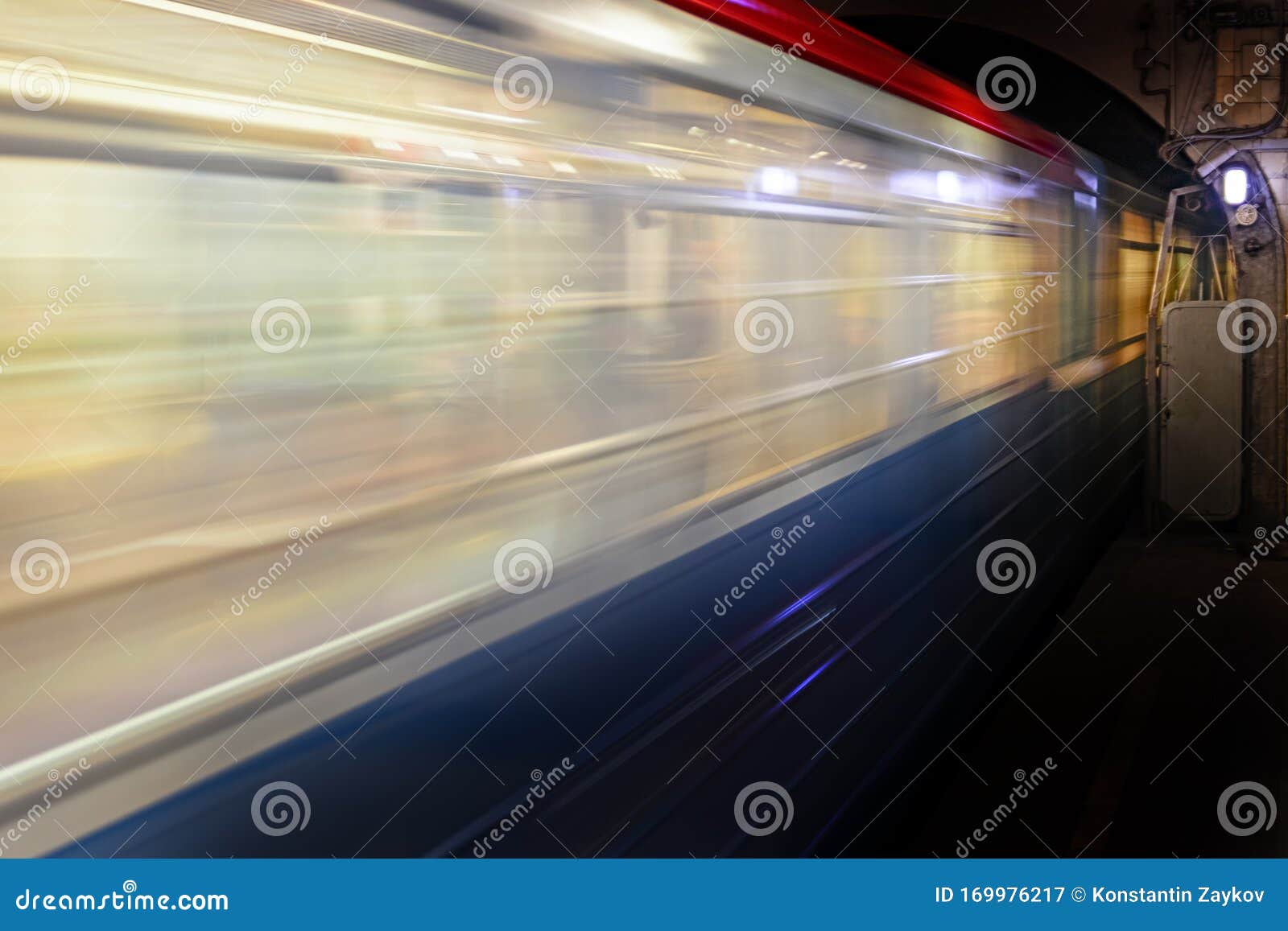 Motion Blur, Speed of the Train in Subway, Abstract Background Stock ...