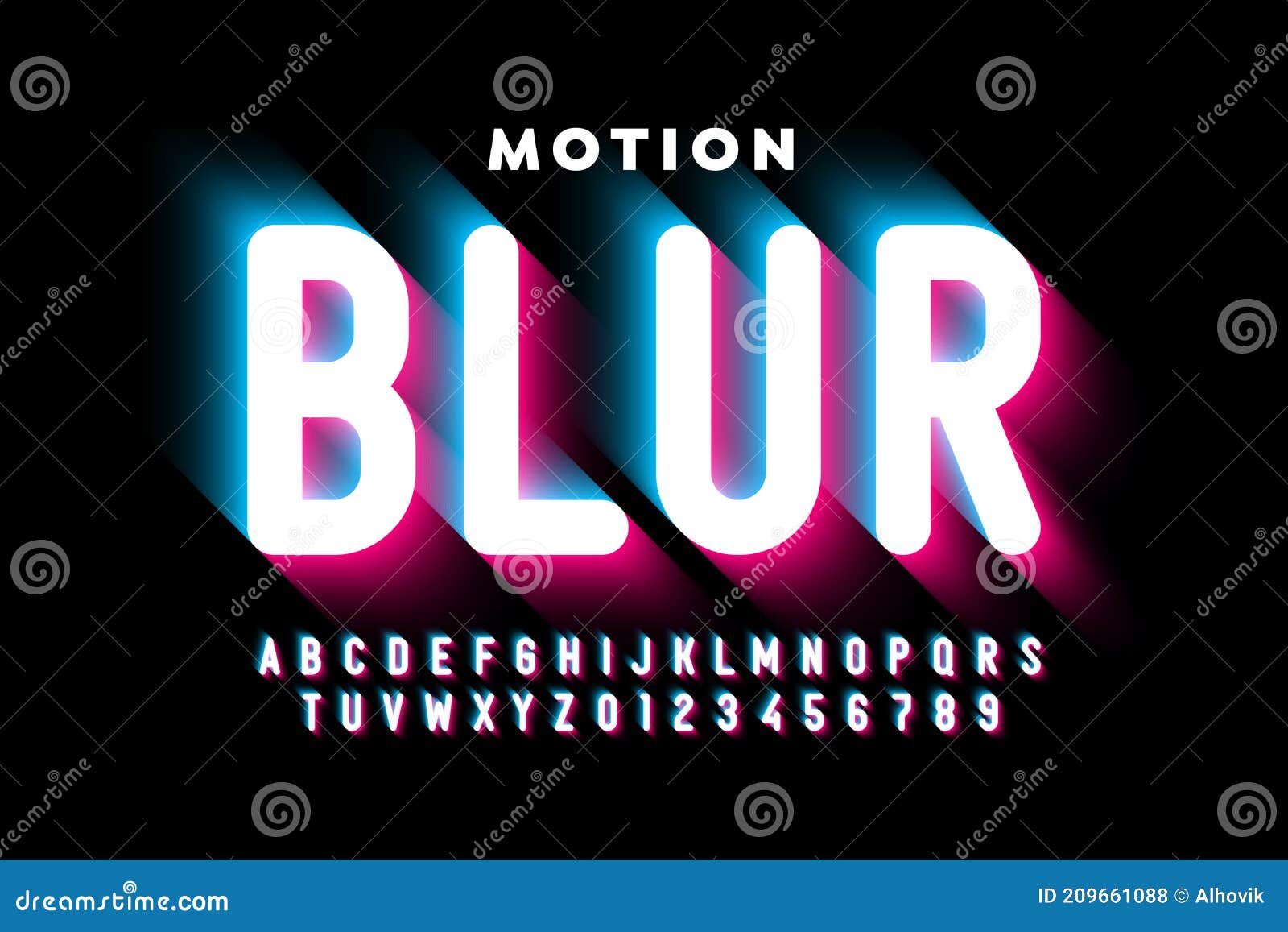 Motion Blur Style Font Design Stock Vector - Illustration of motion ...
