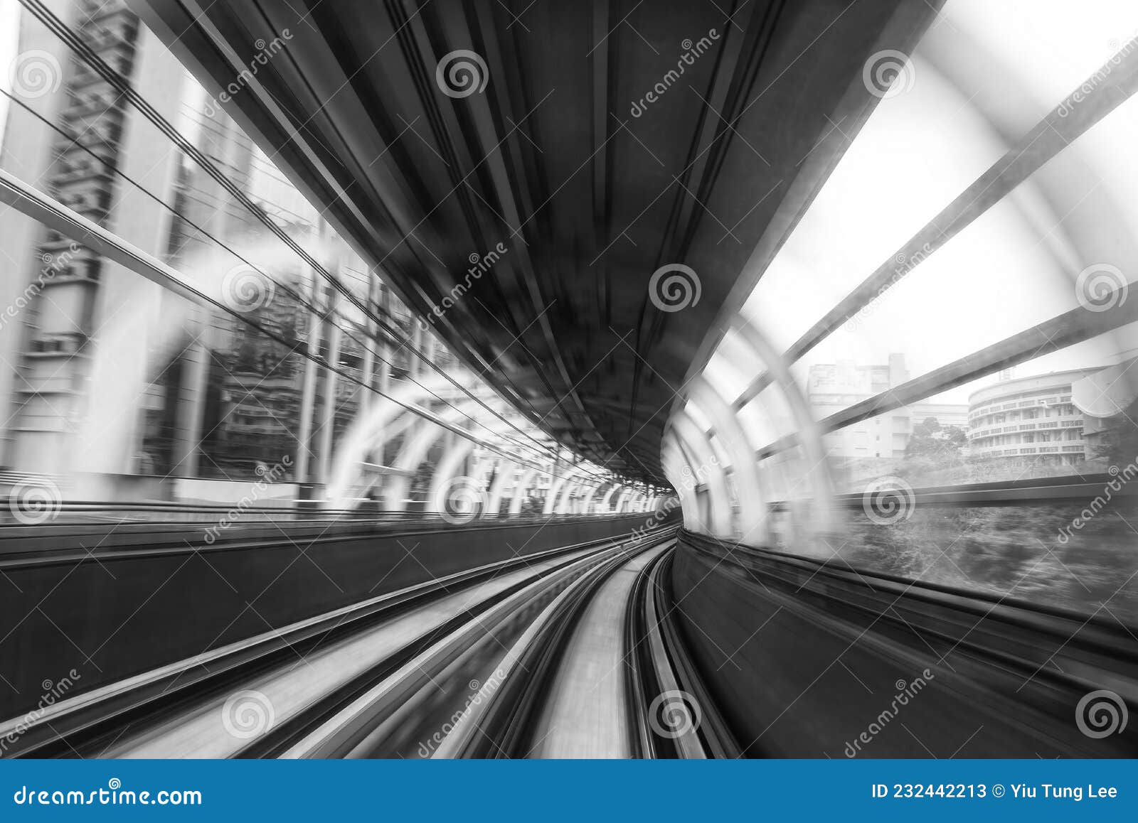 Train moving inside tunnel stock image. Image of downtown - 232442213