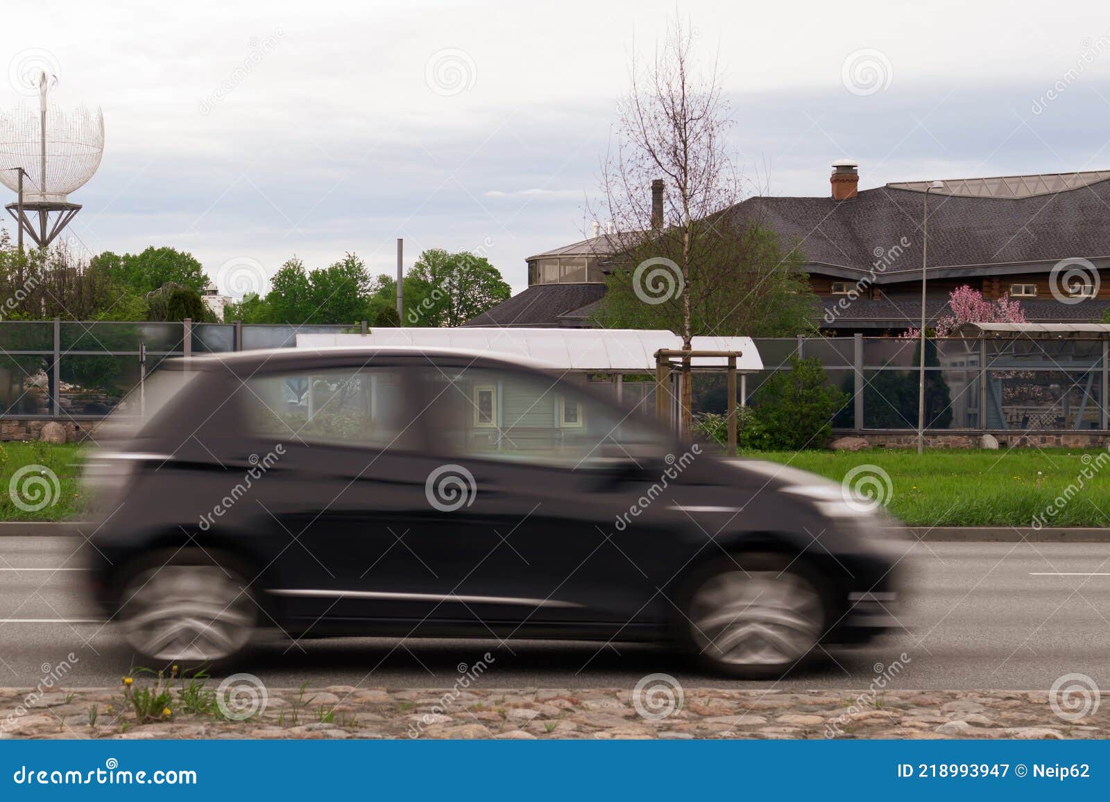 Motion Blurred Car on the Street Stock Image - Image of motion, modern ...