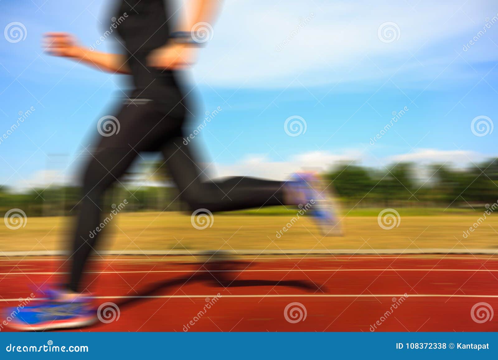 Motion Blurred of Female Runner Stock Photo - Image of adult, life ...