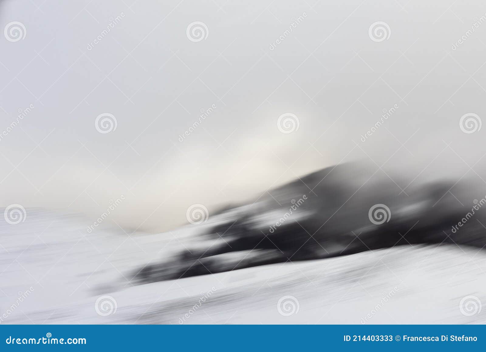 Motion Blurred of Mountains with the Snow Stock Image - Image of light ...