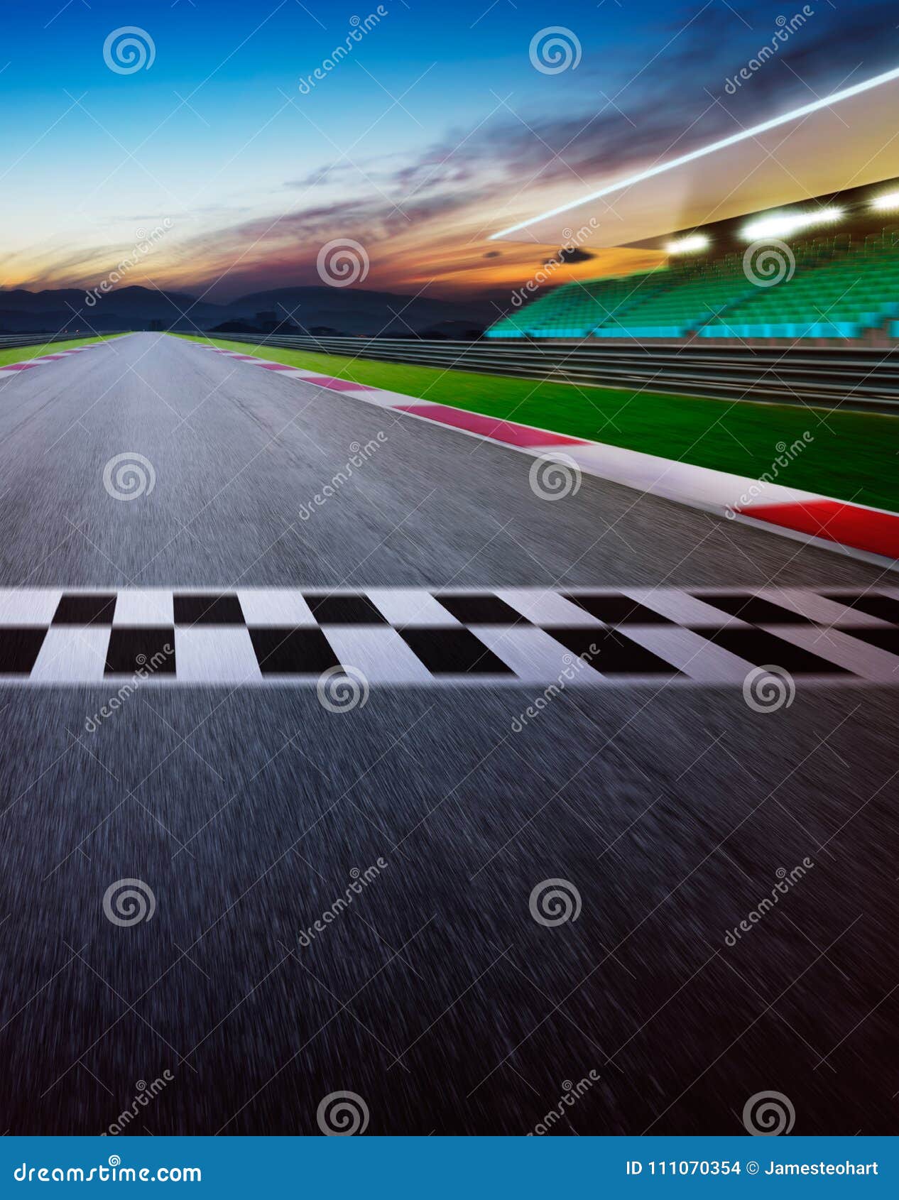 View of the Infinity Empty Asphalt International Race Track Stock ...