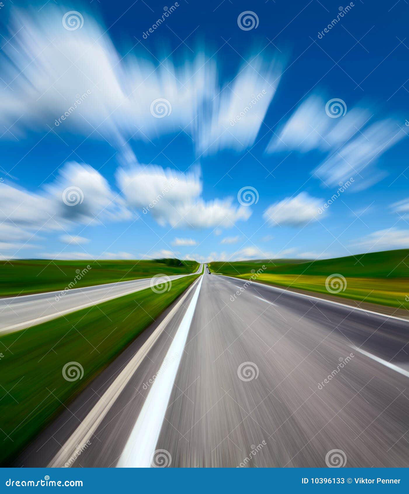 Motion blurred road stock image. Image of scenery, horizon - 10396133