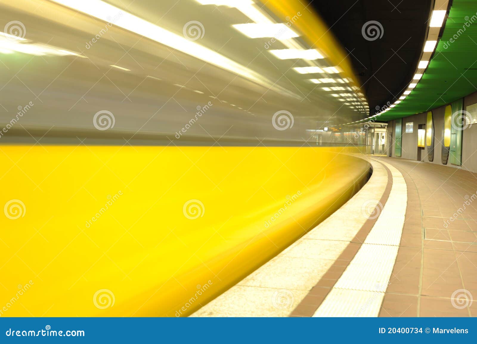 Motion Blurred Speed Train in Subway Stock Photo - Image of tram, curve ...