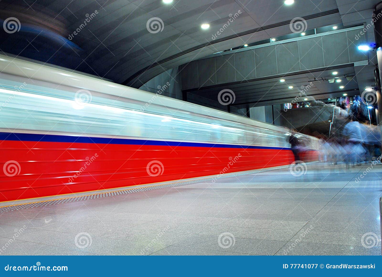 Motion Blurred Subway Train Stock Image - Image of line, move: 77741077