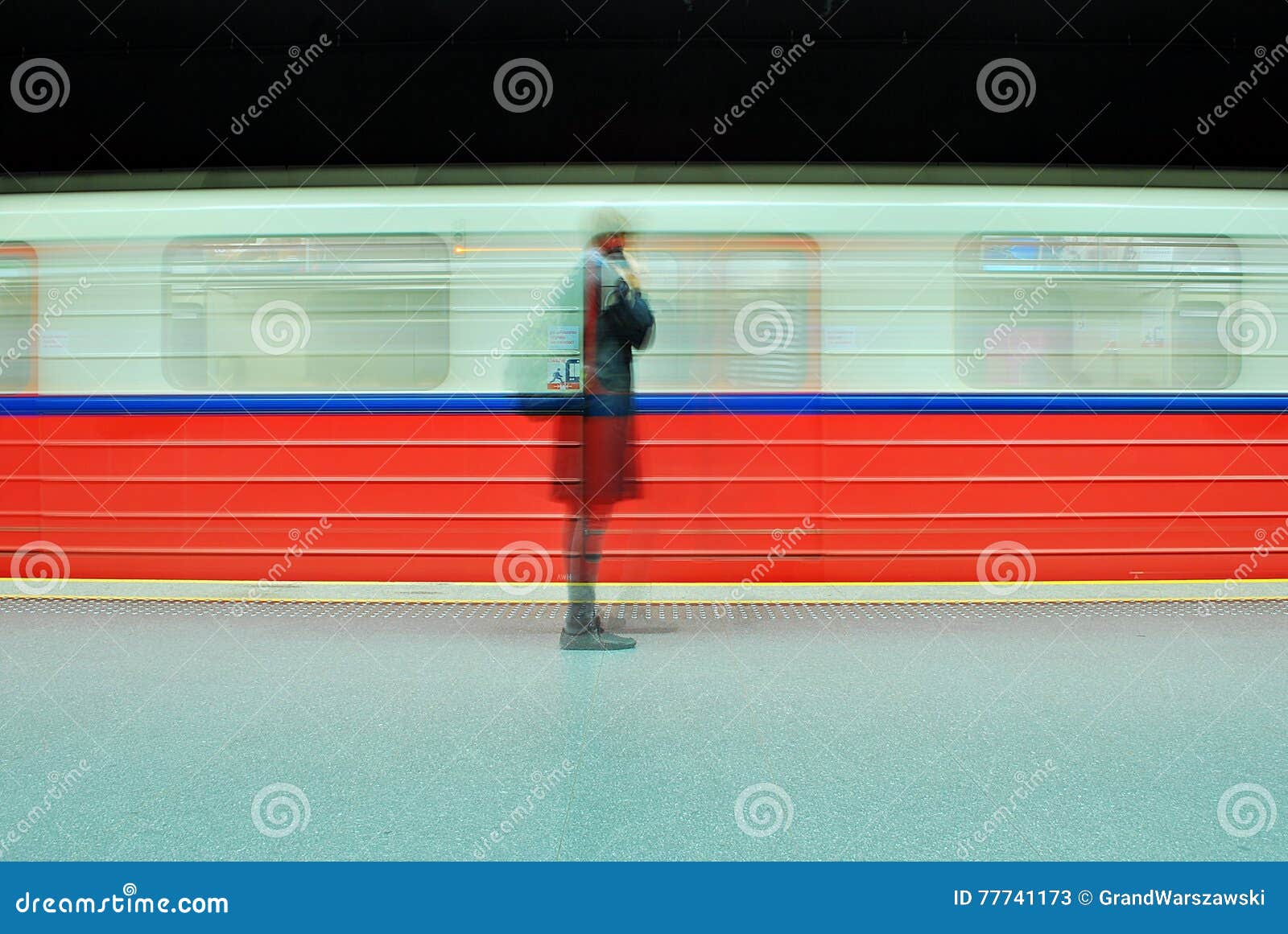 Motion Blurred Subway Train Stock Image - Image of engine, journey ...